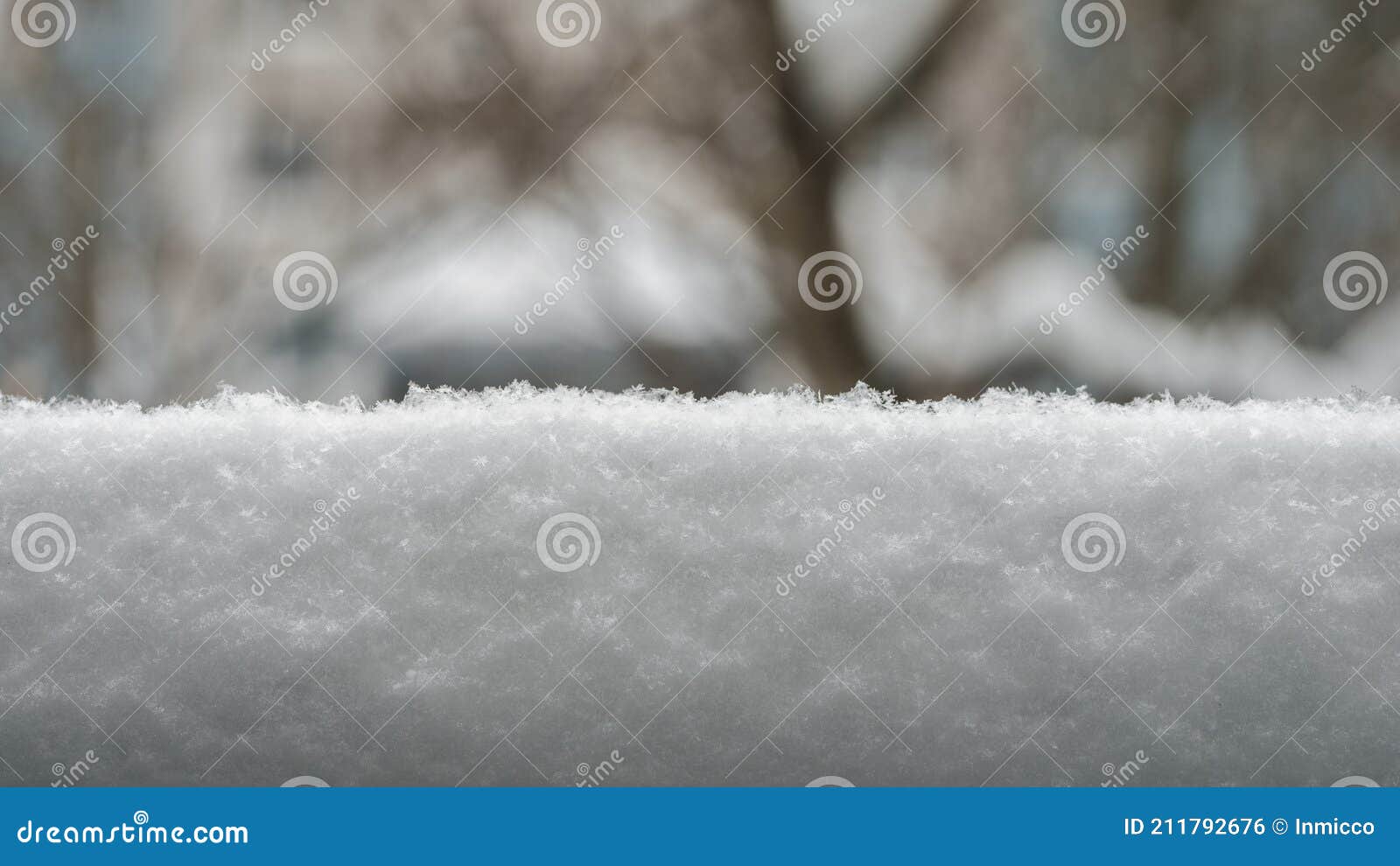 A Thick Layer of Snow on the Background of Trees. Winter Holidays ...