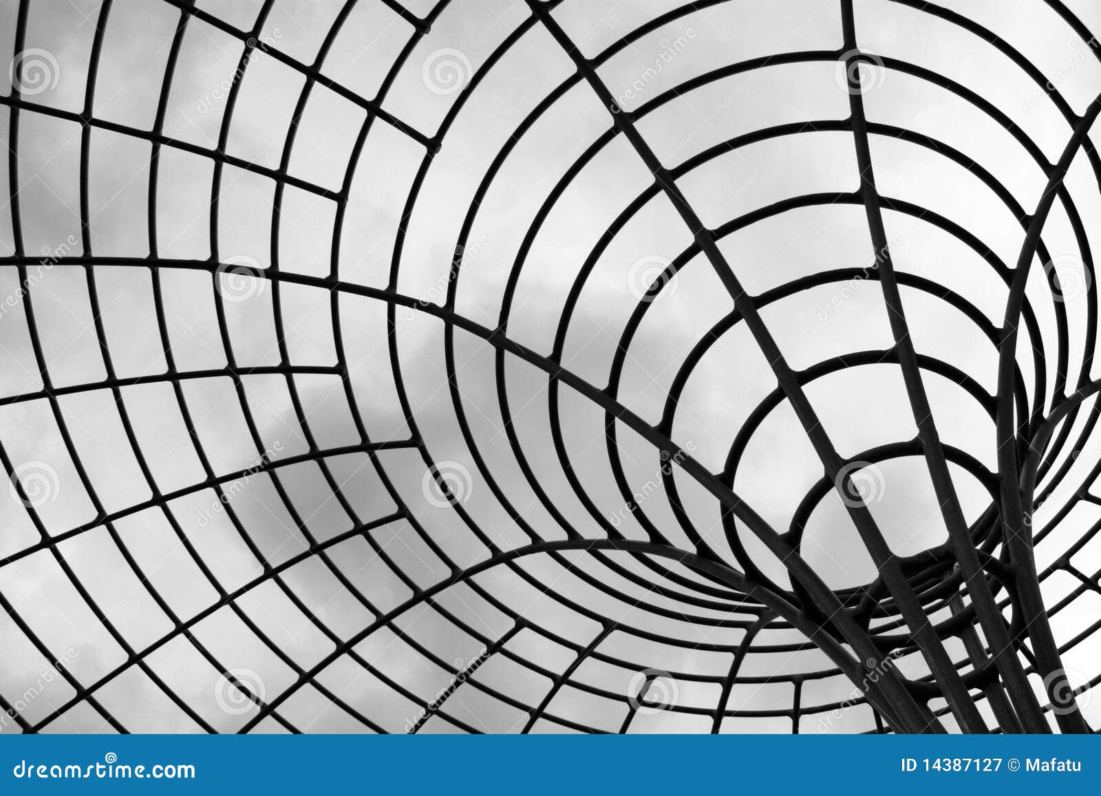 Thick Mesh Dome stock image. Image of fence, steel, funnel - 14387127