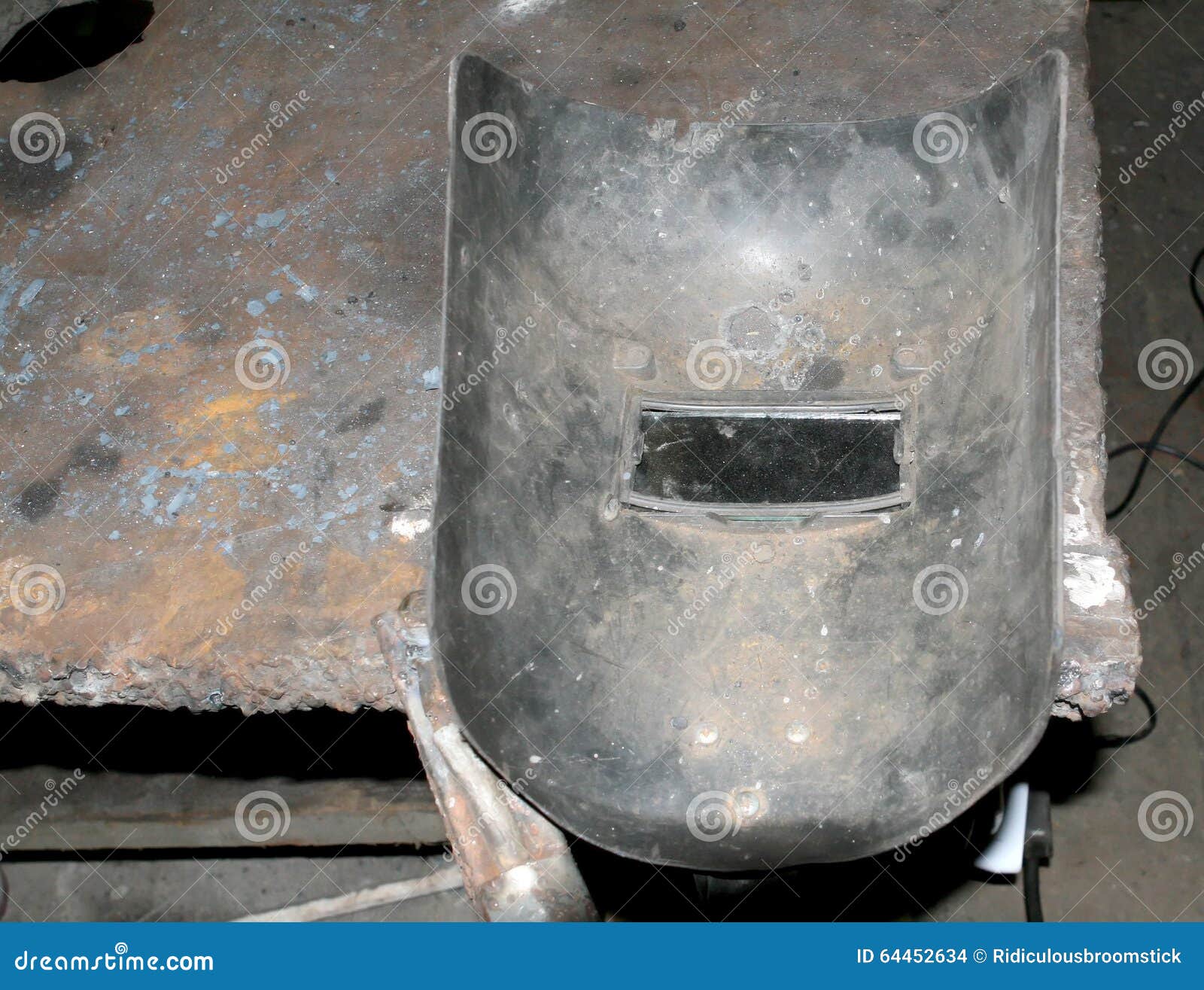 Thick Metal Welding Mask for Protecting the Eyes Stock Photo - Image of ...