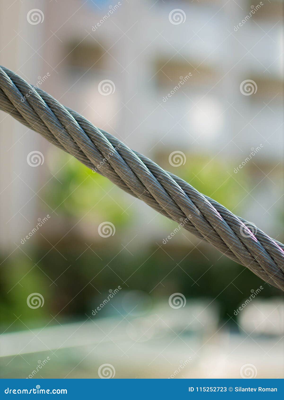 Thick metal wire rope stock image. Image of rope, wire - 115252723