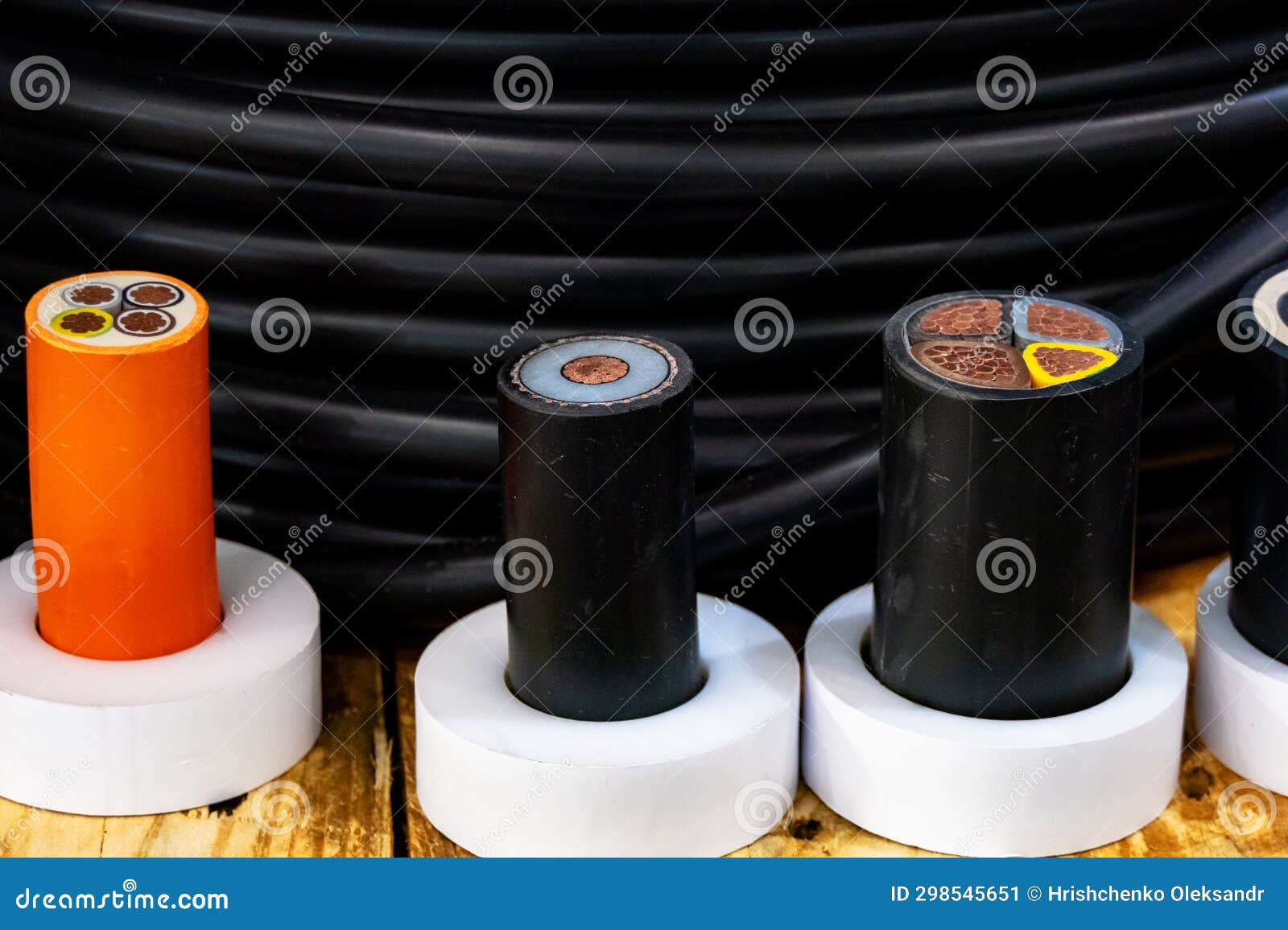 Thick Multi-core Cable with Insulation of Different Colors Stock Image ...
