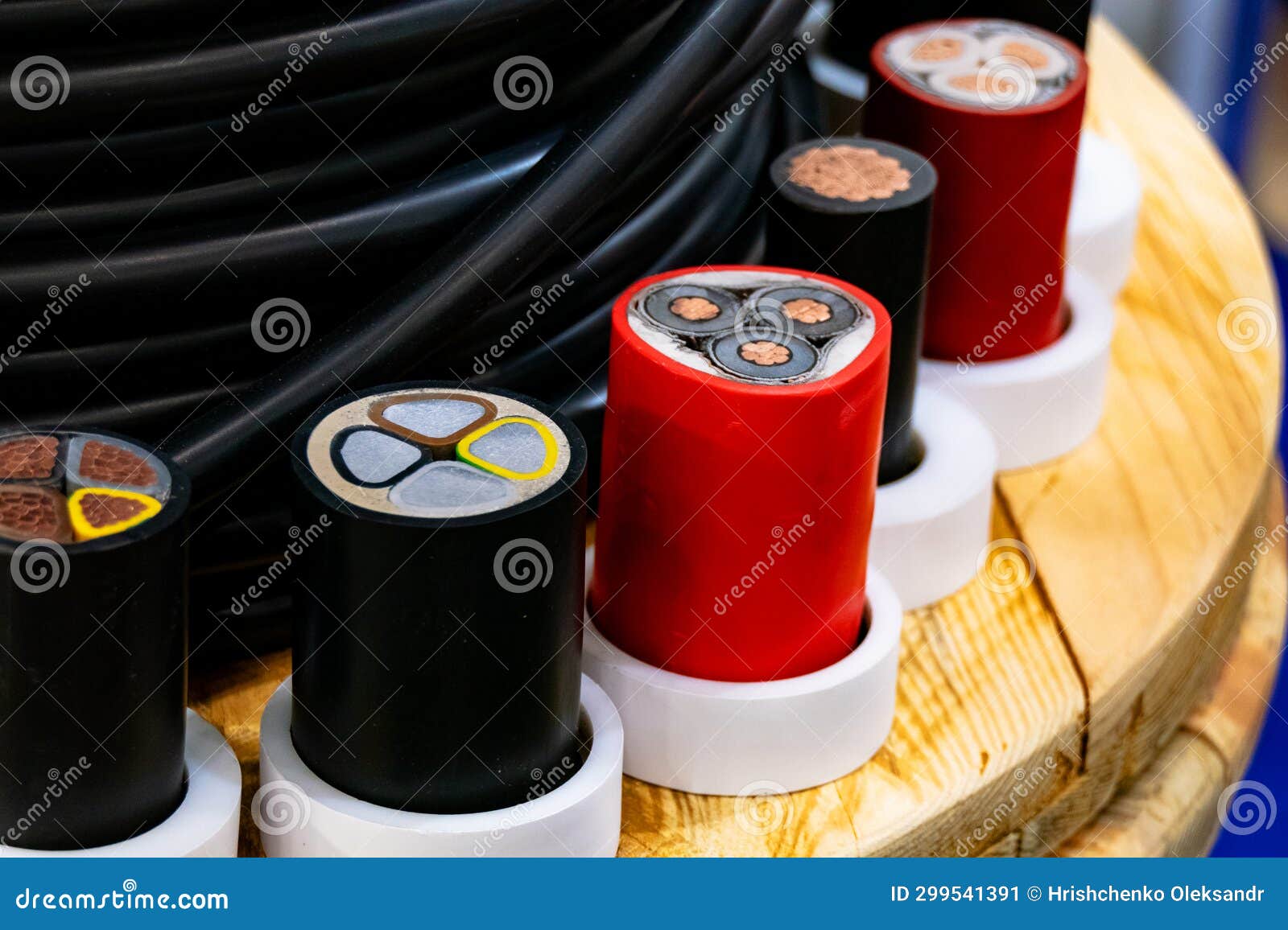 Thick Multi-core Cable with Insulation of Different Colors Stock Image ...