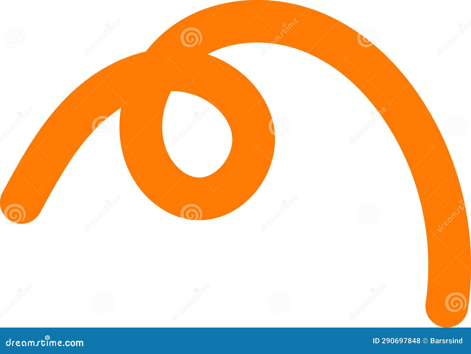 Thick Orange Hand Drawn Ink Pen Line Stock Vector - Illustration of ...