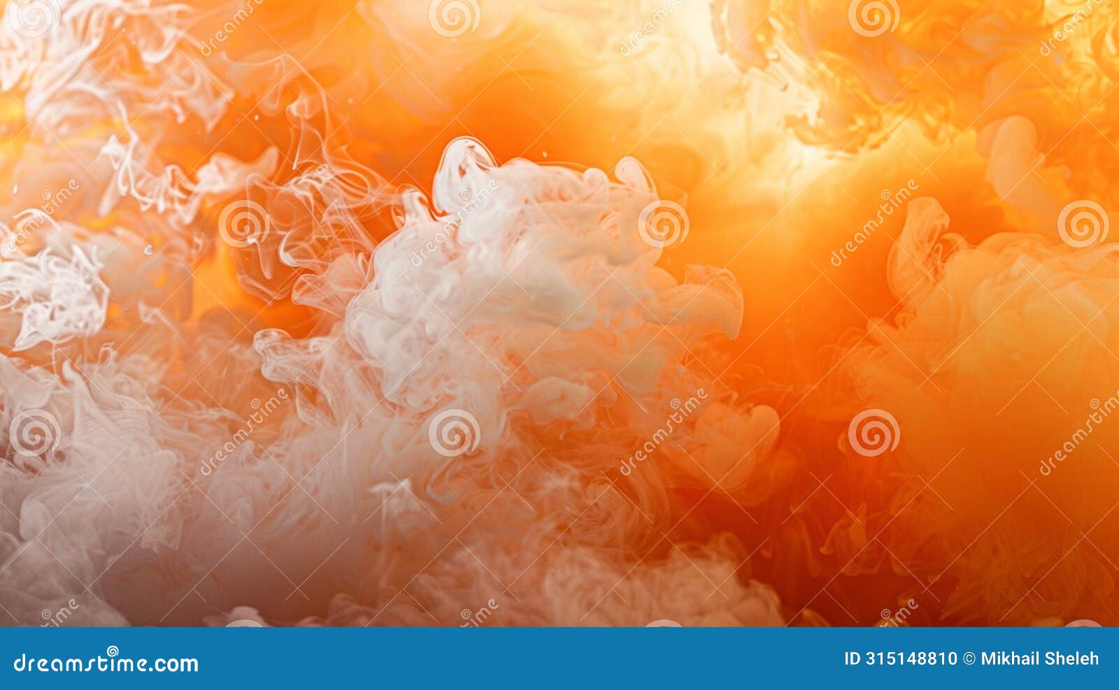 Thick Orange Smoke. Background of Clouds of Smoke Stock Illustration ...
