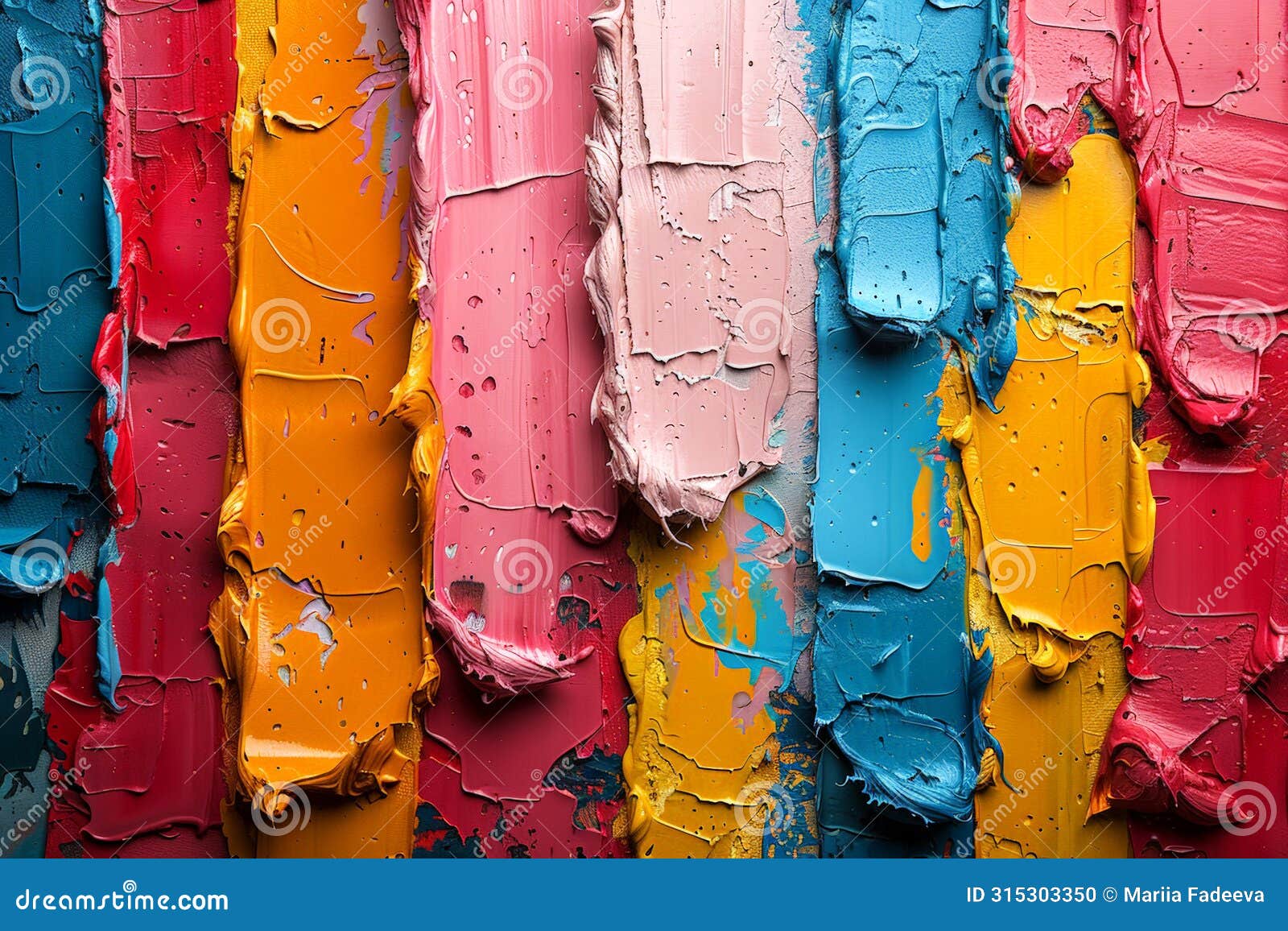 Thick Paint Strokes Texture in Vivid Colors for Bold Visuals. Stock ...