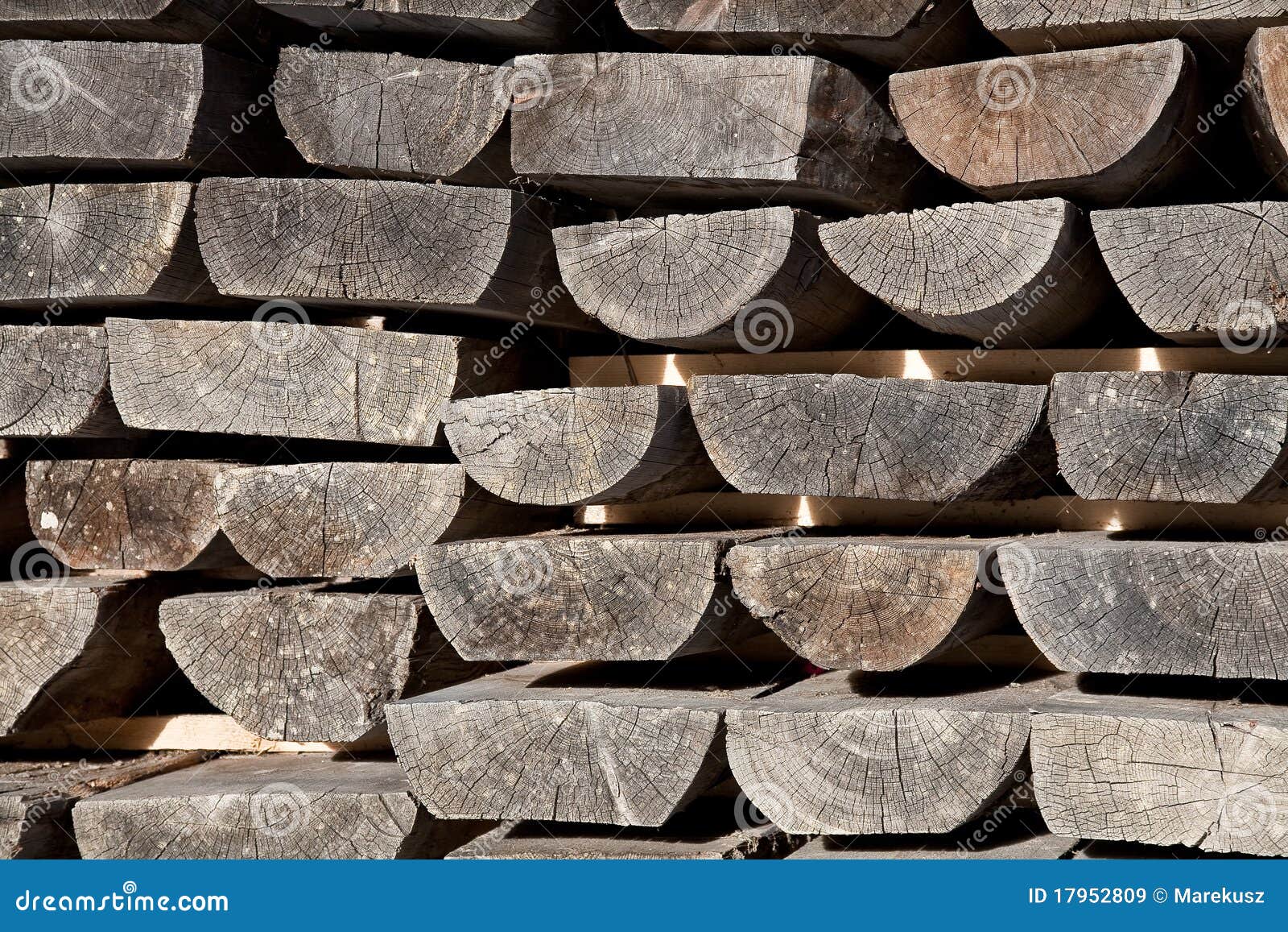 Thick Planks Ready To Build a House Stock Image - Image of pile, plank ...