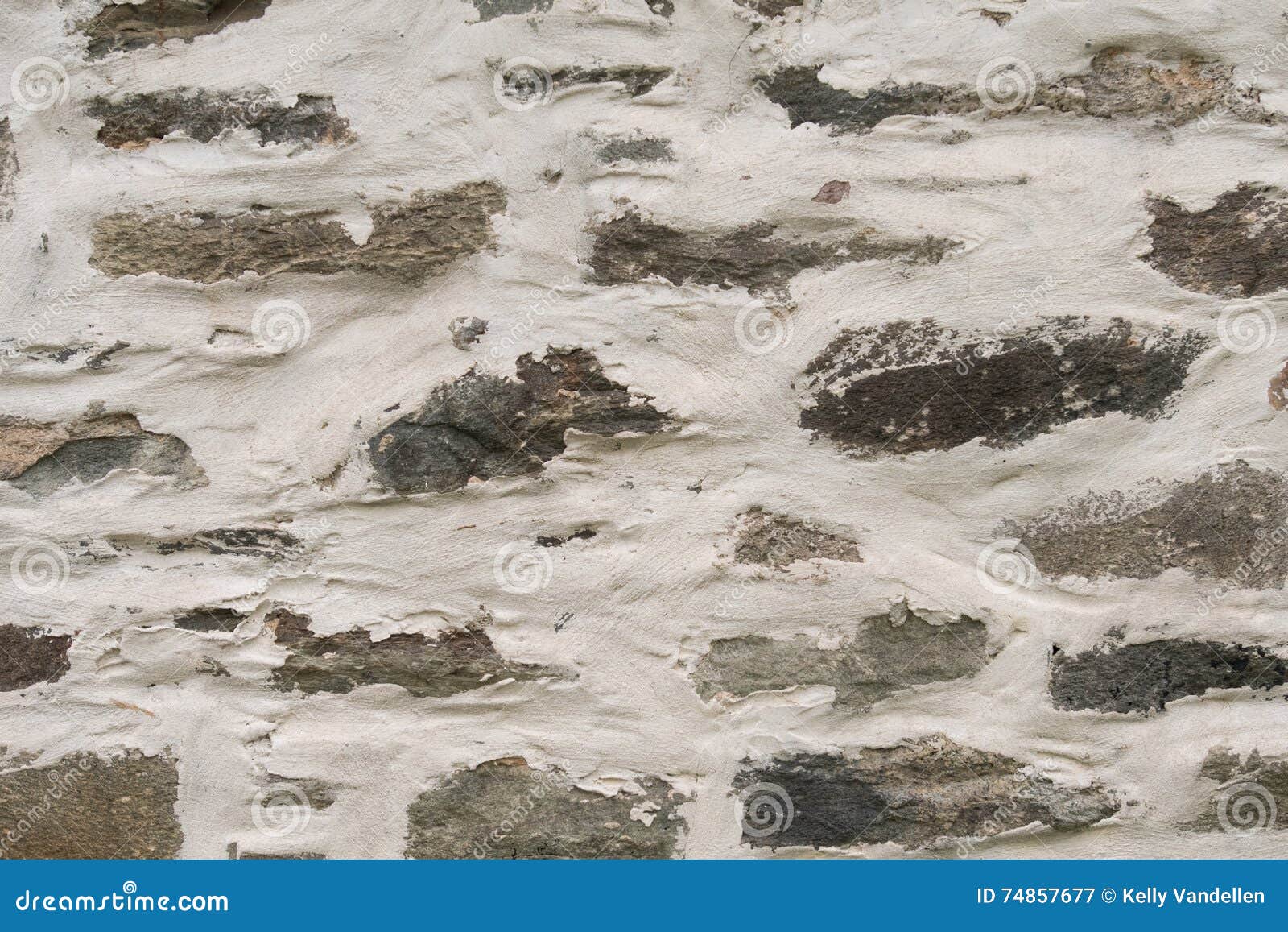 Thick Plaster on Stone Wall Background Stock Image - Image of aged ...