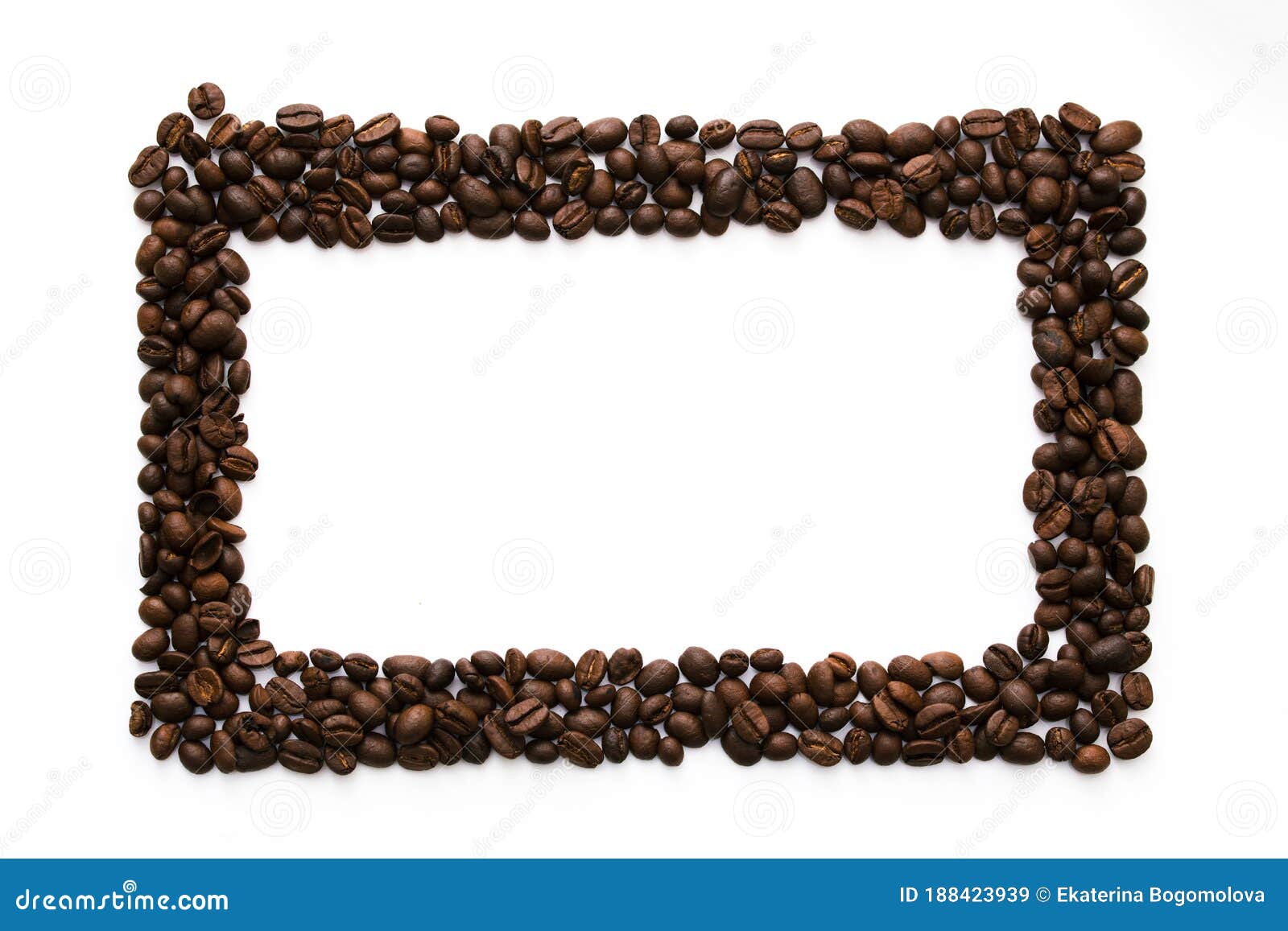 Thick Rectangular Frame Made of Many Coffee Beans Stock Image - Image ...
