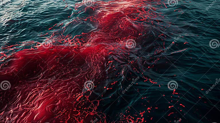 A Thick Red Layer Covers the Oceans Surface Suffocating Any Marine Life ...