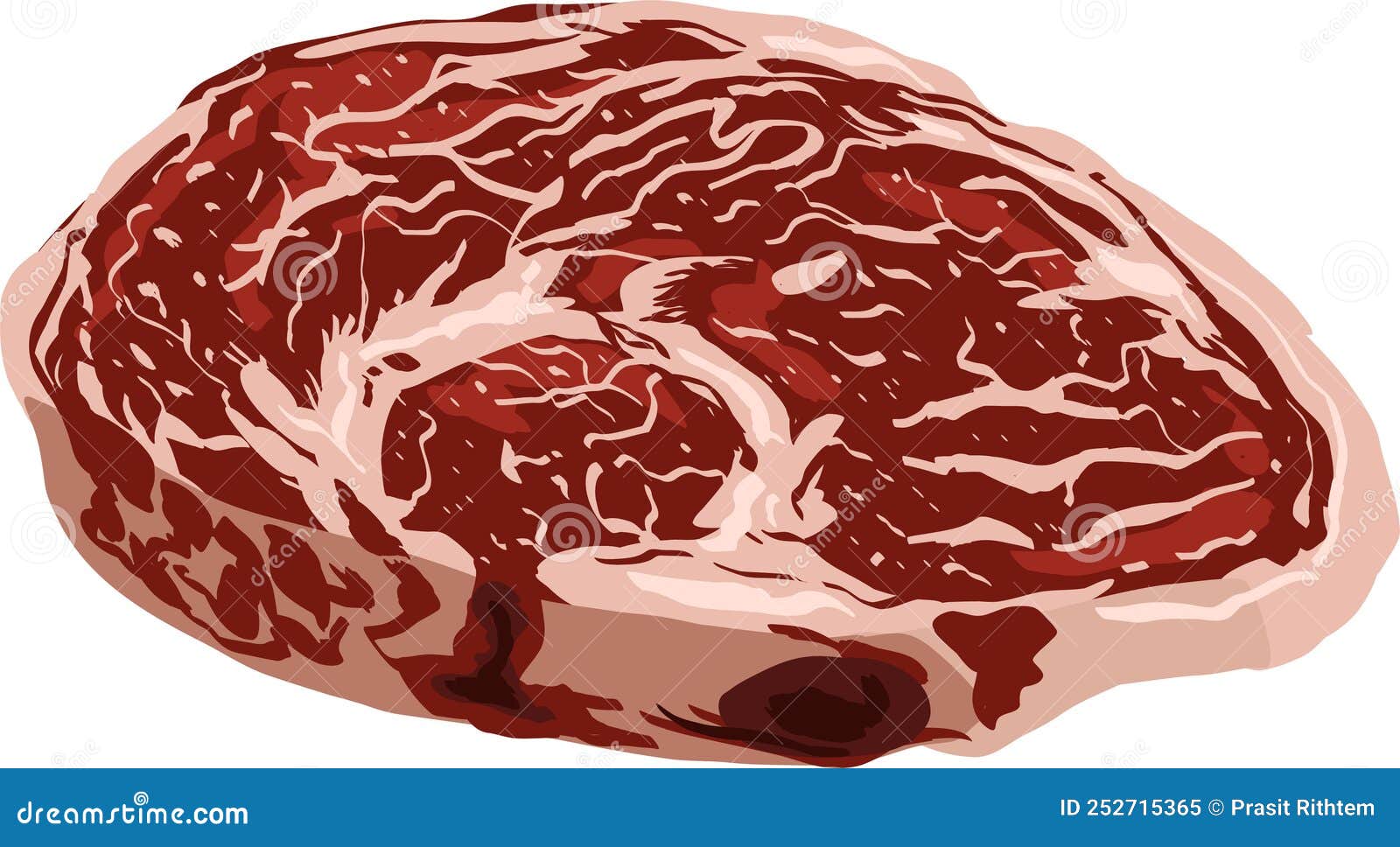 Thick Ribeye for Premium Steak Stock Vector - Illustration of isolated ...
