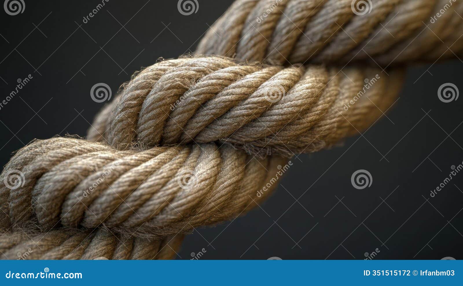 Thick Rope Creates Knot and Twists Tightly Secure Connection Strength ...