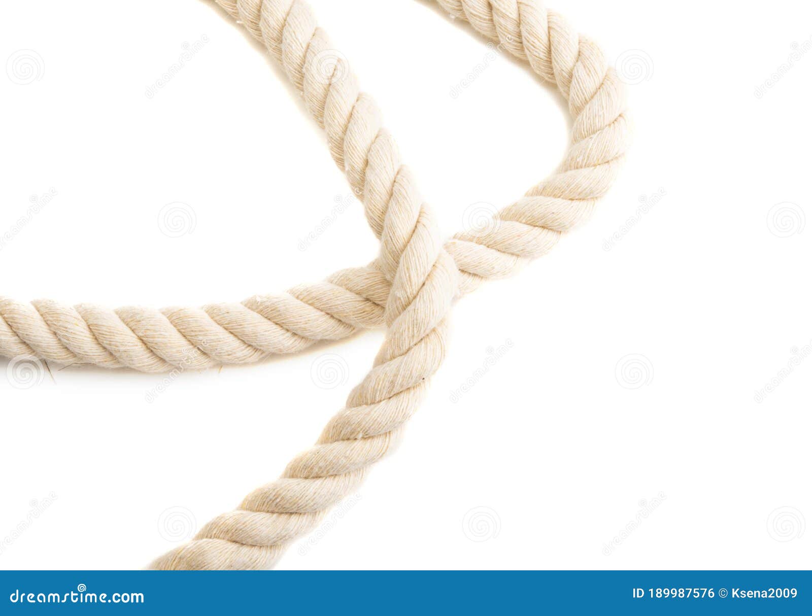 Thick rope isolated stock photo. Image of object, line - 189987576