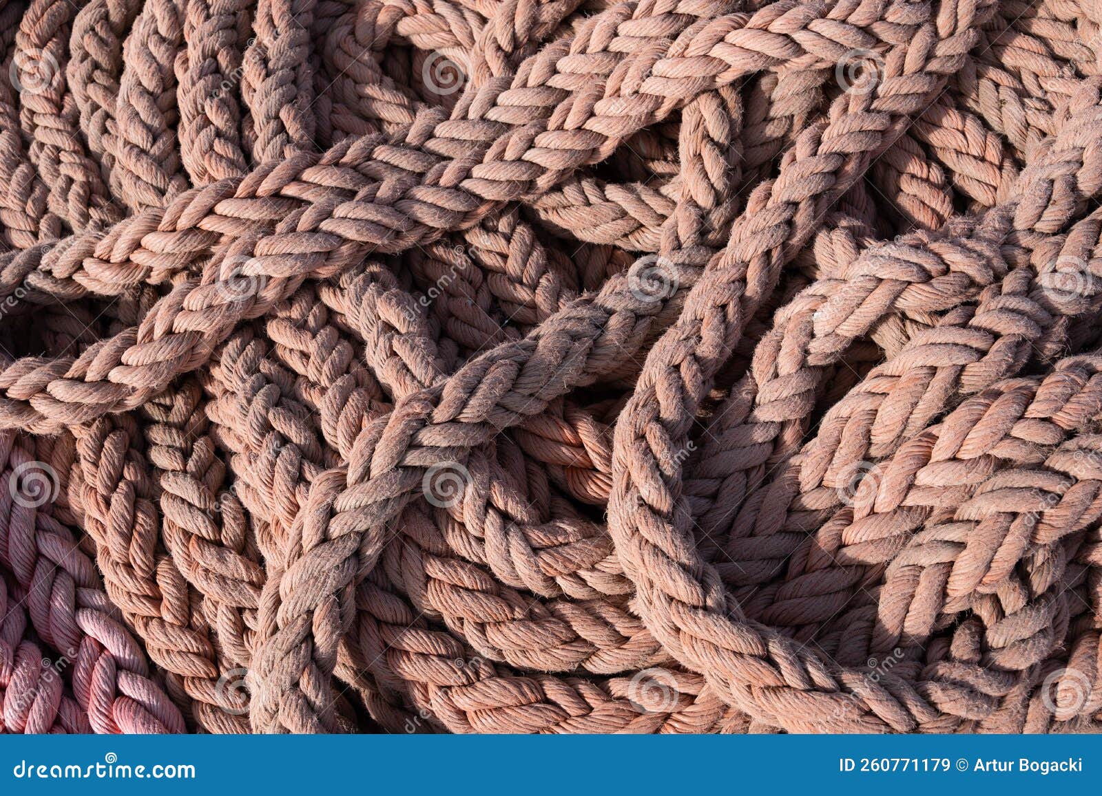 Thick Rope of Sailing Ship Marine Background Stock Image - Image of ...