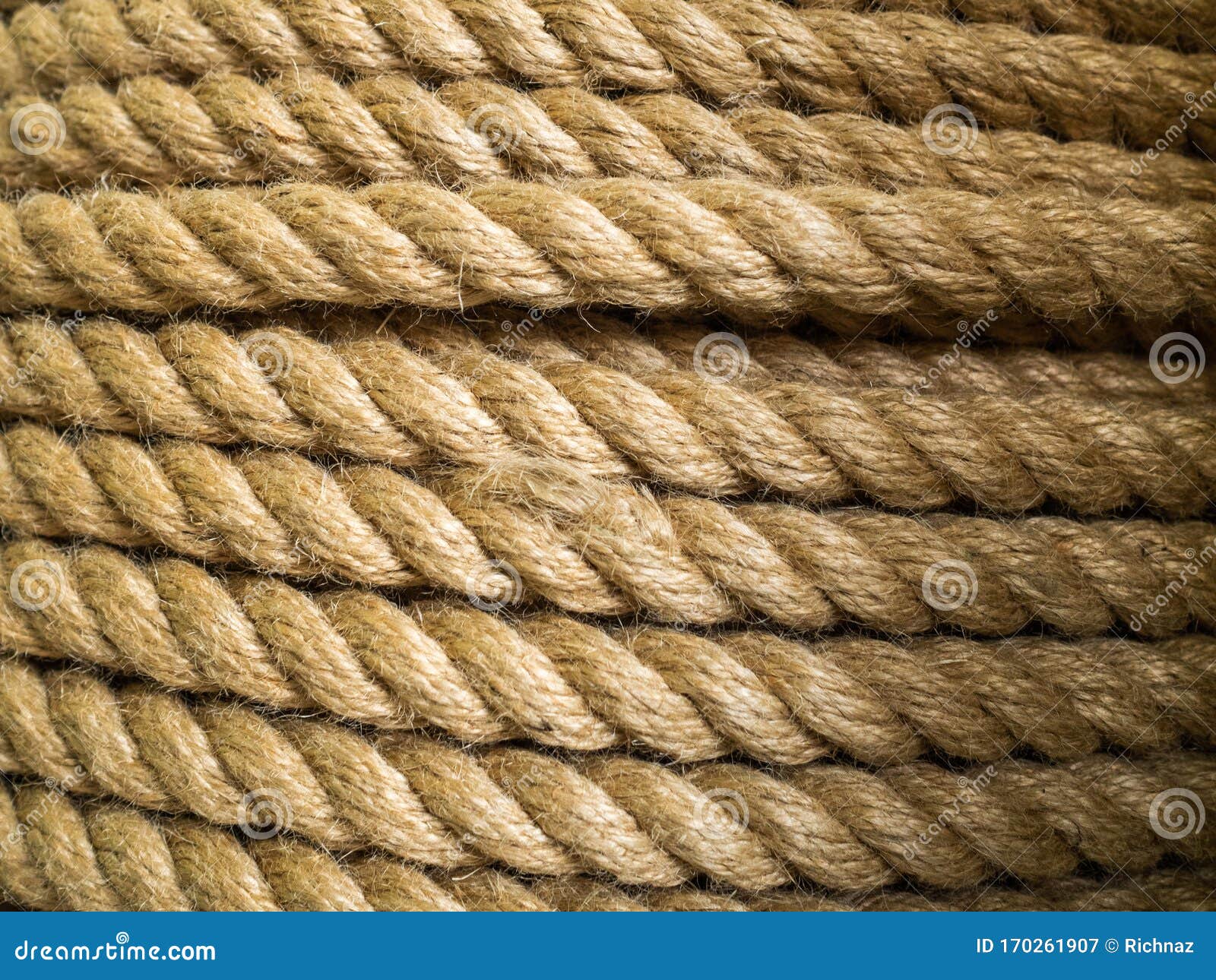 The Thick Rope Twisted in a Roll. a Long Rope for Wide Use Stock Image ...