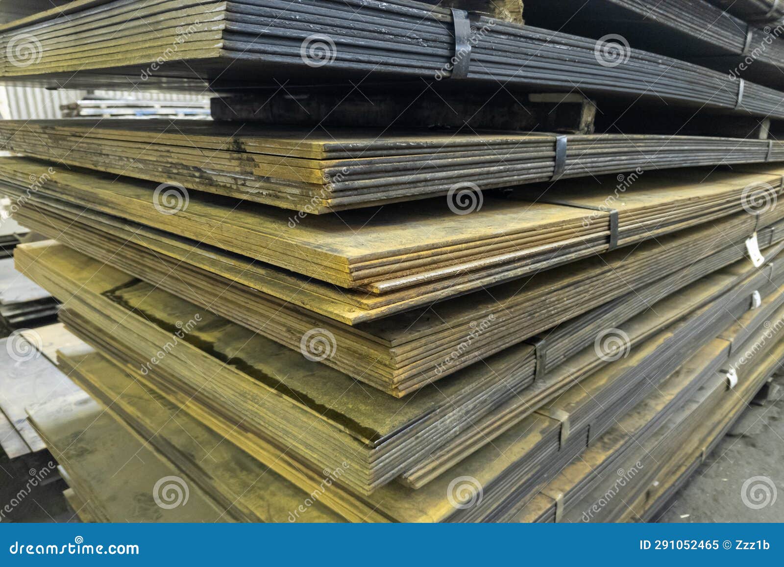 Thick Rusty Hot Rolled Steel Sheets Stack Corner, Close-up Stock Image ...