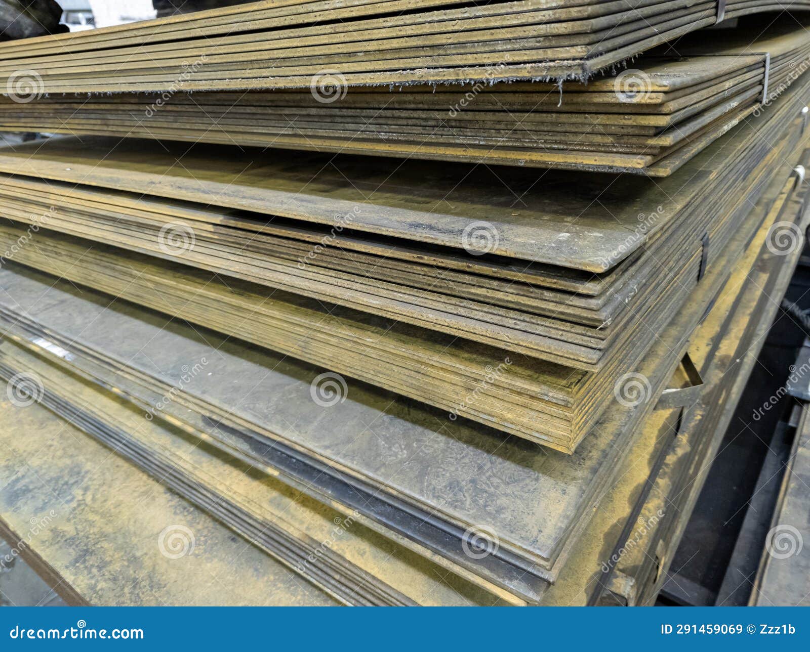 Thick Rusty Hot Rolled Steel Sheets Stack Corner, Close-up Stock Image ...