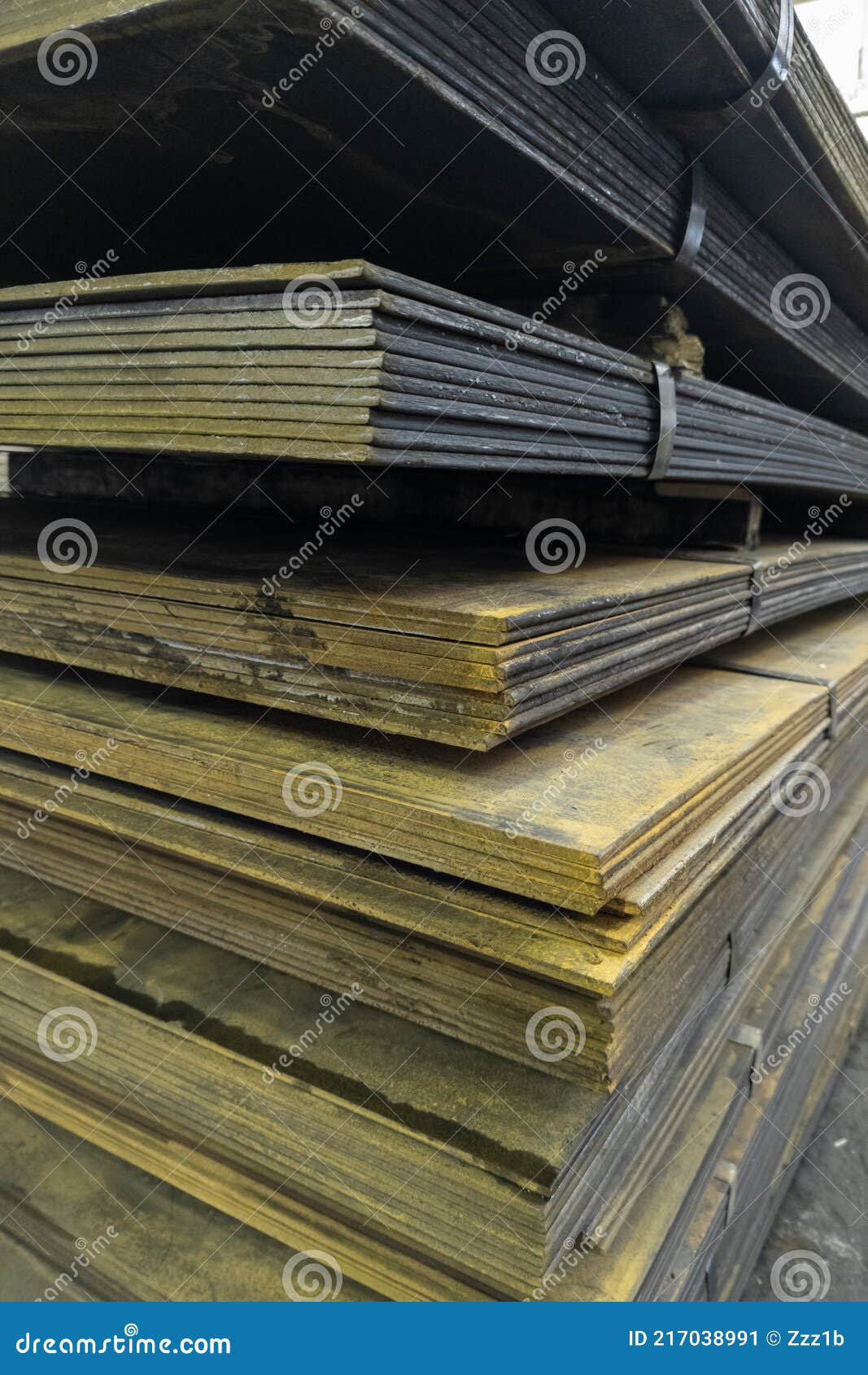 Thick Rusty Hot Rolled Steel Sheets Stack Corner, Close-up Stock Image ...