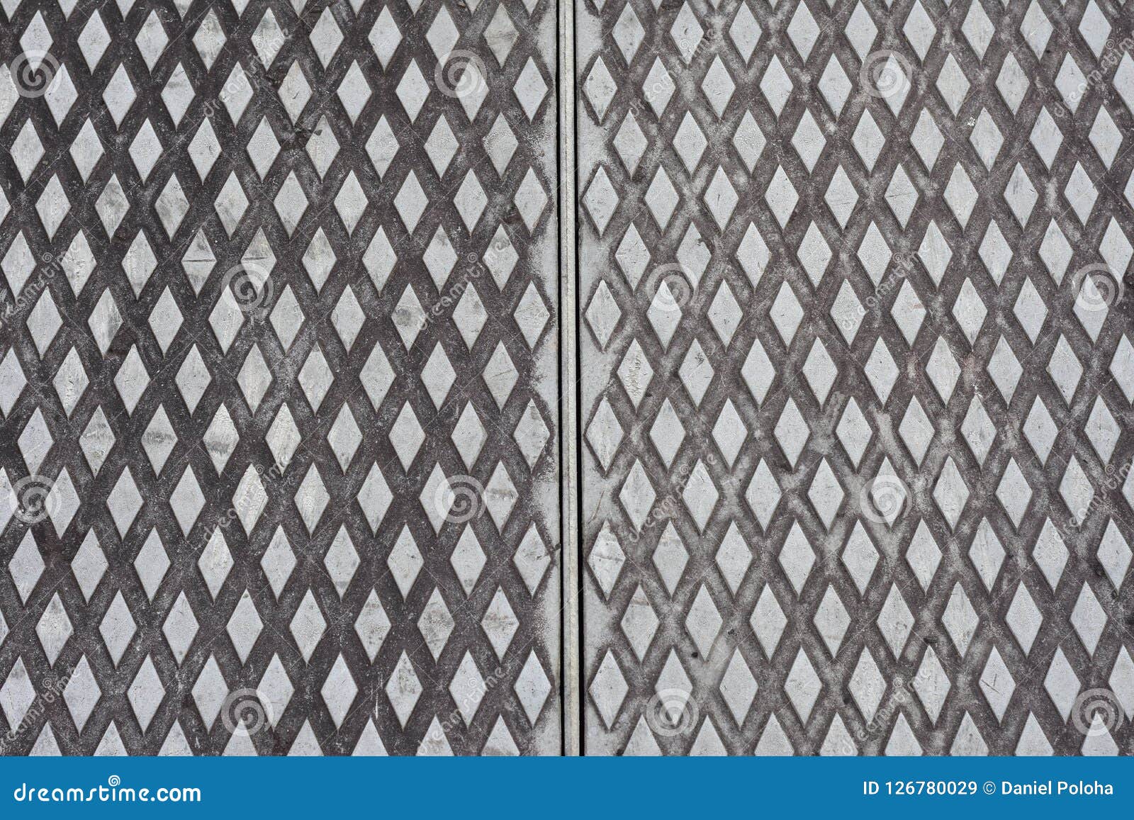 Sheet Metal with Diamond Pattern Stock Image - Image of alloy, heavy ...