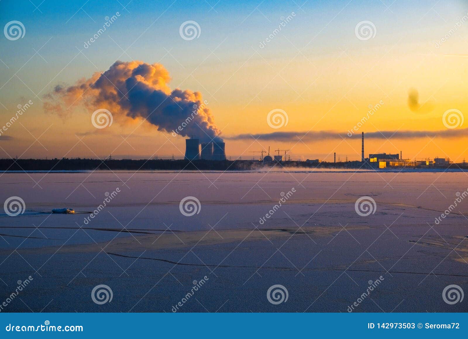 Thick Smoke Belching from Factory Chimneys Stock Image - Image of ...