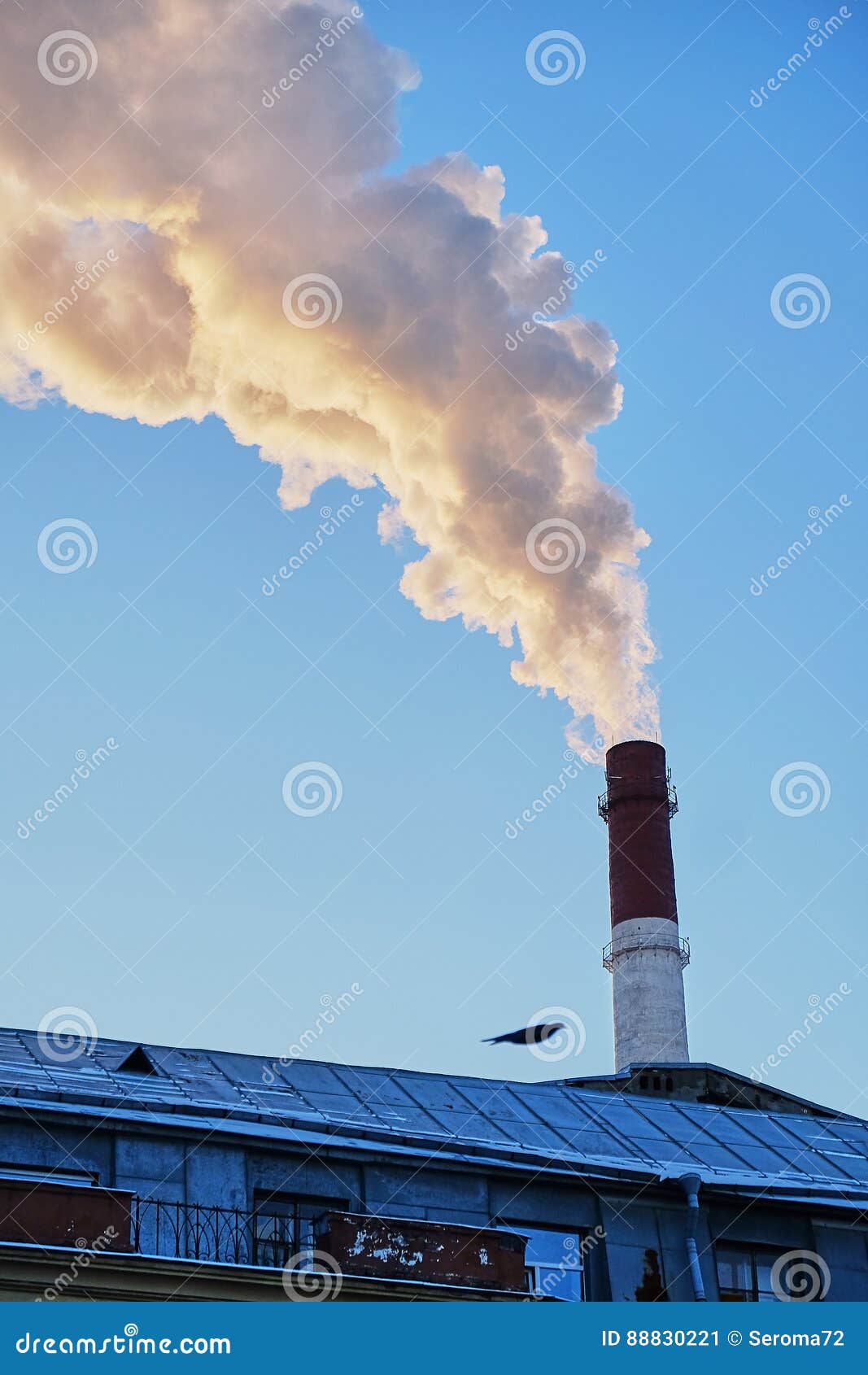 Thick Smoke Belching from Factory Chimneys Stock Image - Image of ...