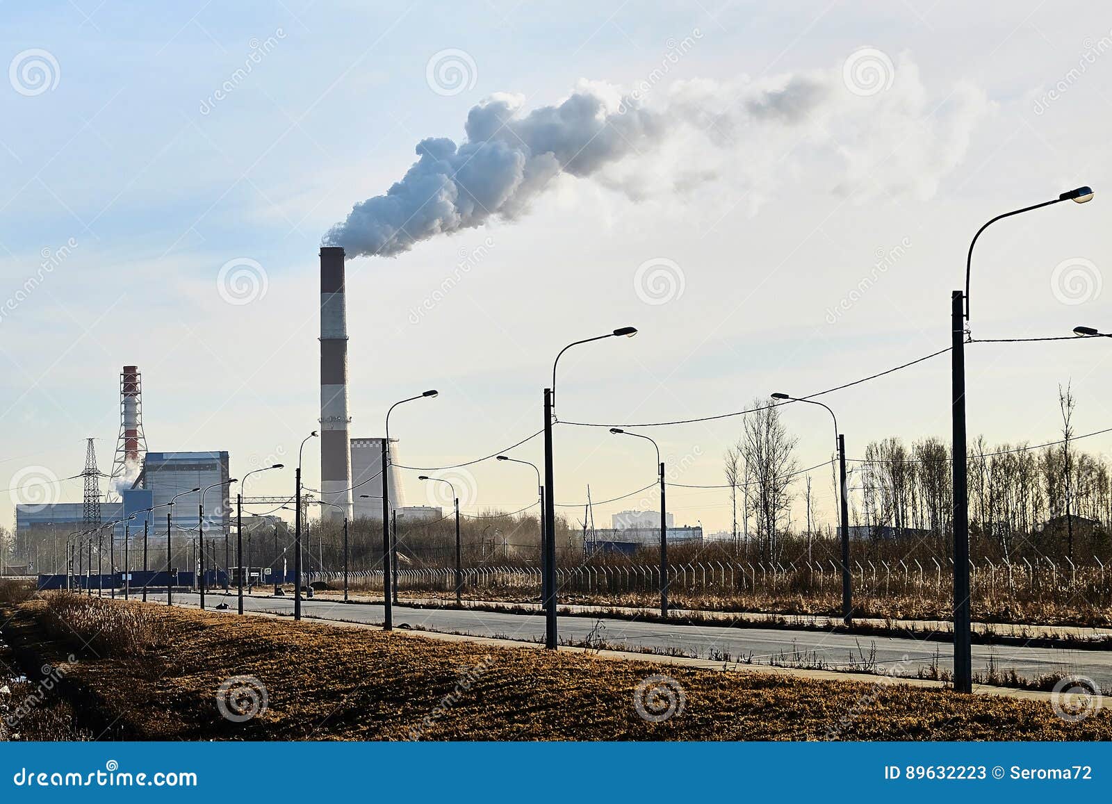 Thick Smoke Belching from Factory Chimneys Stock Image - Image of ...