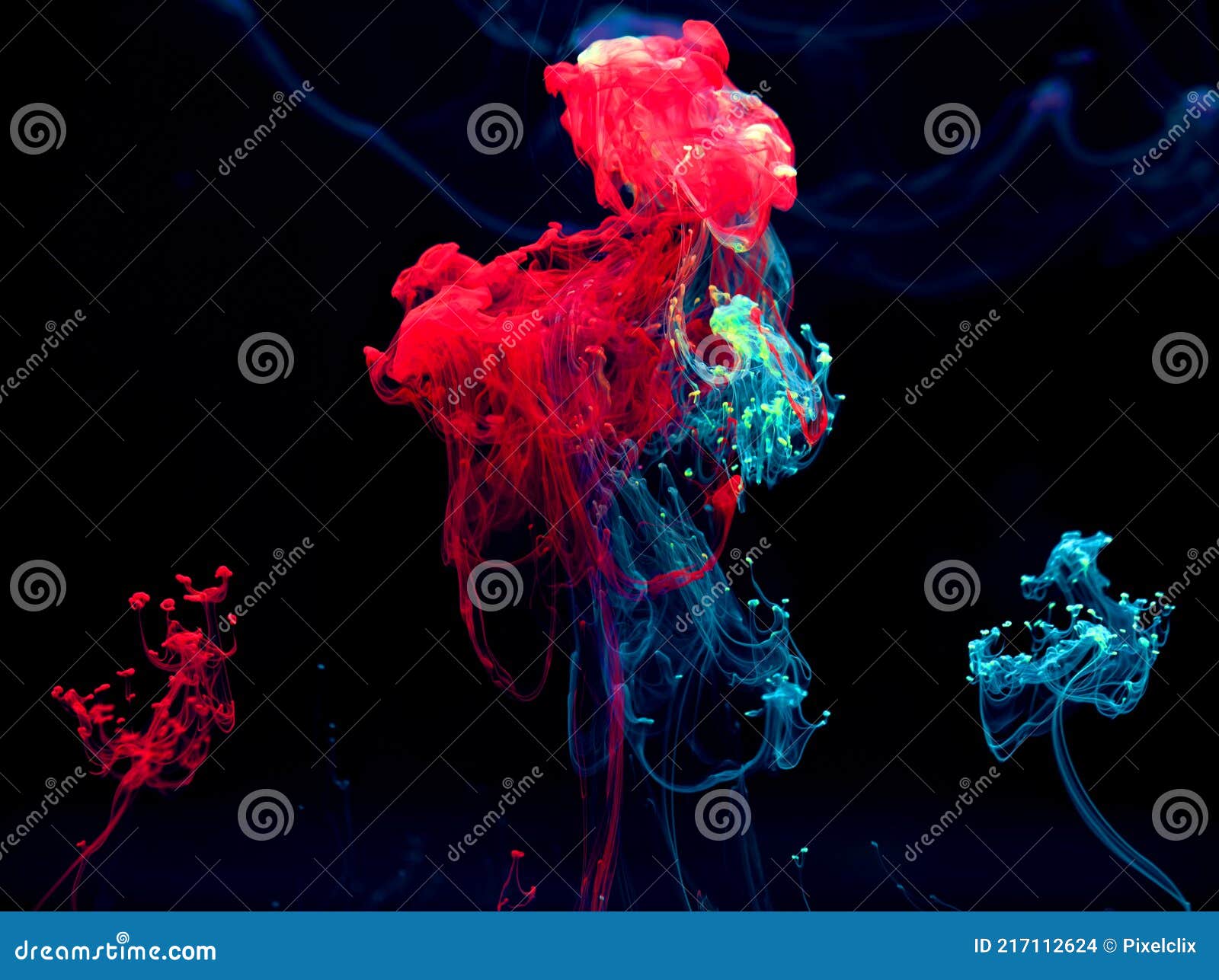 Thick Smoke in Colors. Cloudy Smoke Effect Stock Photo - Image of ...