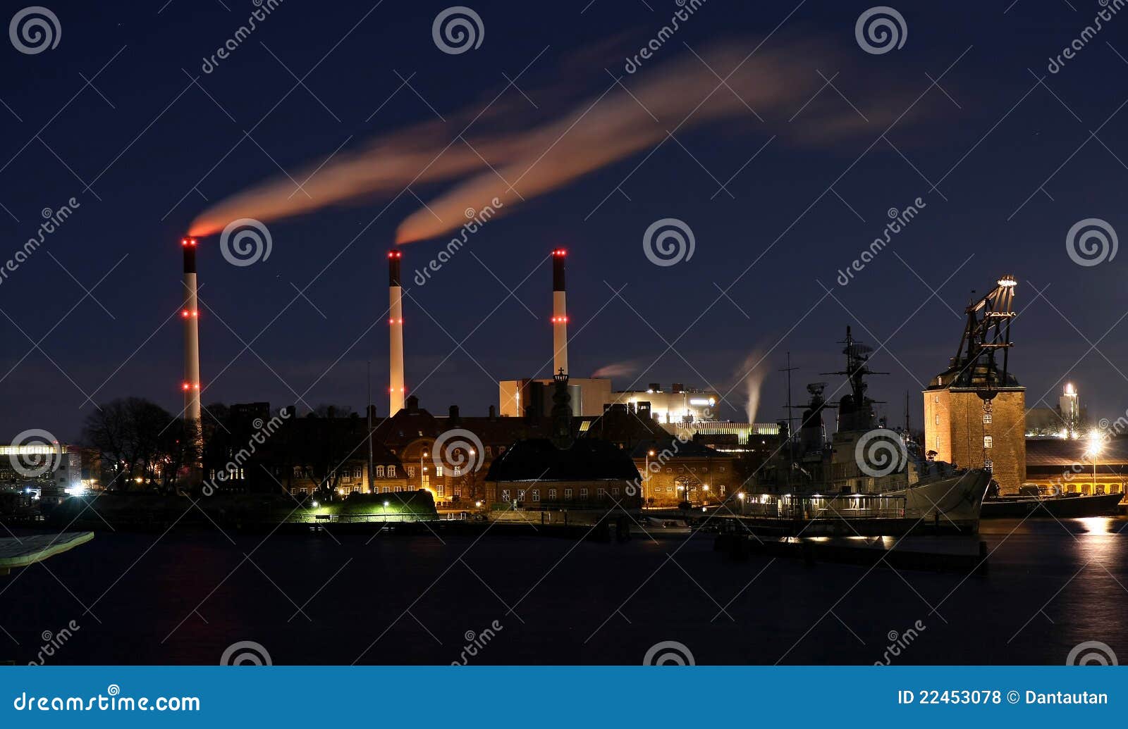 Factory Chimney, Industrial Smoke Chimneys, Tall Industrial Factory ...