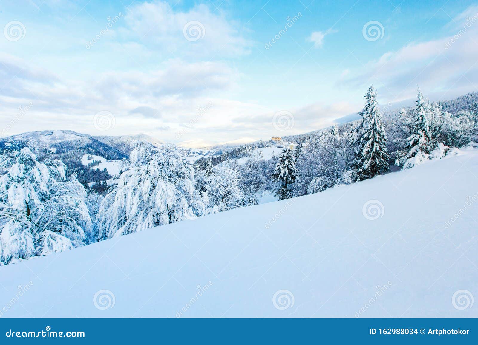 Thick Snow Layer in Mountain, Beautiful Landscape. Nature in Winter ...