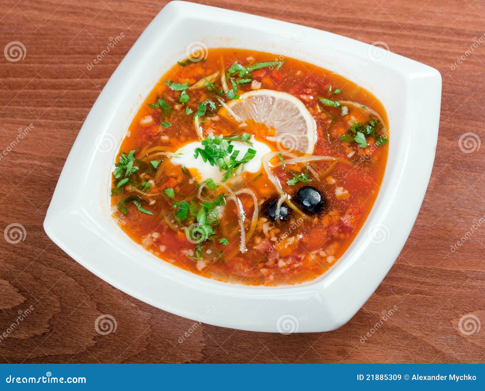 Thick Soup of Vegetables and Meat - Solanka Stock Image - Image of ...