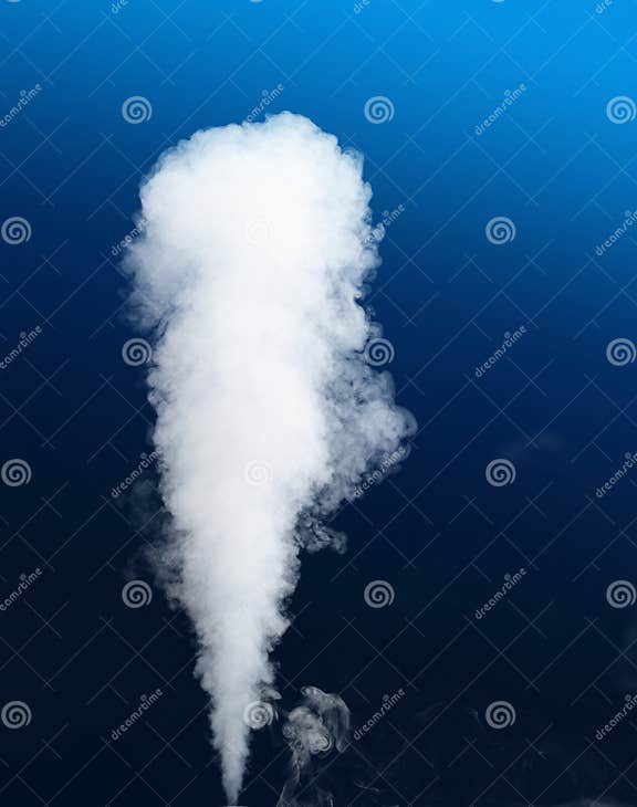 Thick Stream of Fog on Blue Stock Photo - Image of dynamic, flow: 10228170
