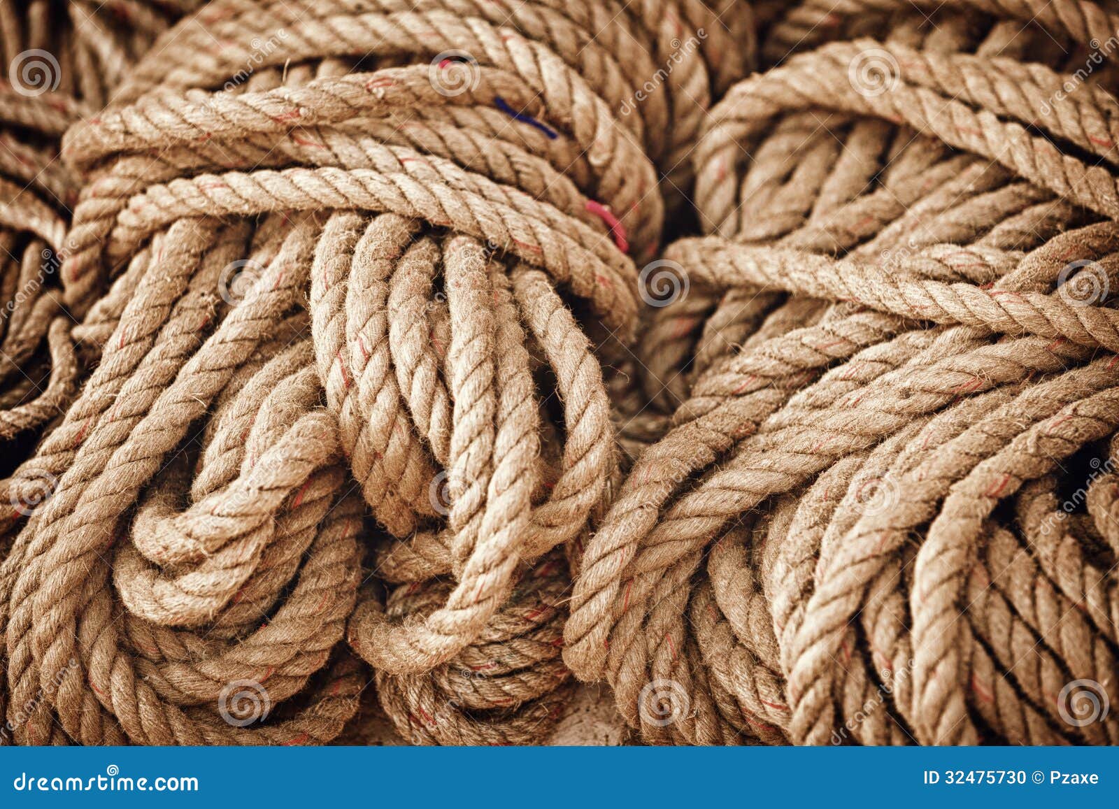 Thick Strong Rope on the Open Market Stock Photo - Image of large, cord ...