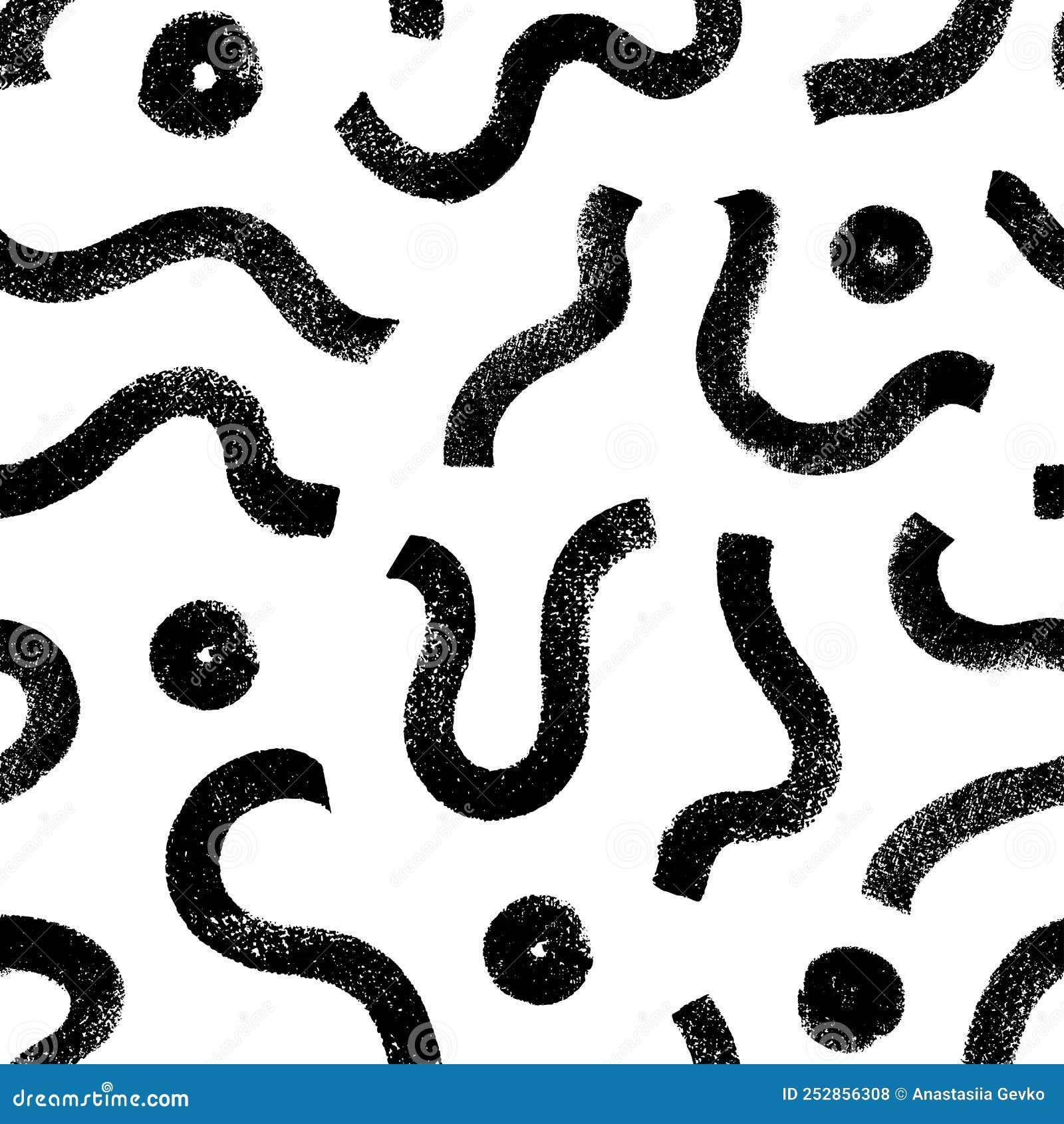 Thick Texture Curved Lines Vector Seamless Pattern Stock Vector ...