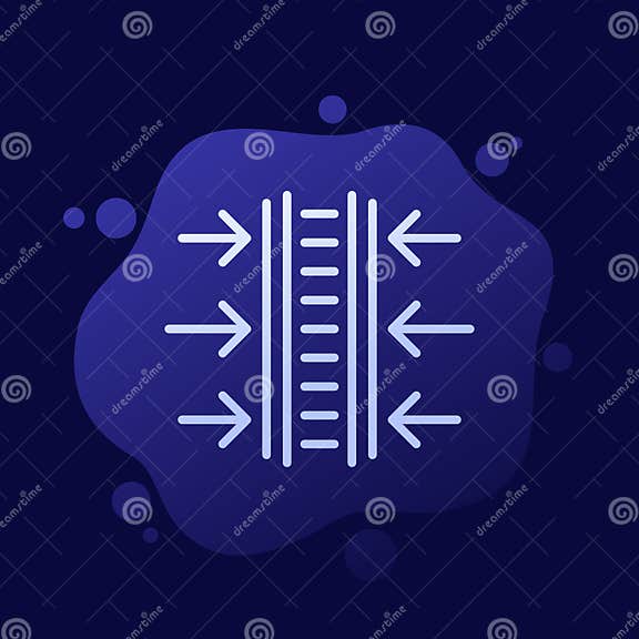 Thick, Thickness Icon in Line Design Stock Illustration - Illustration ...