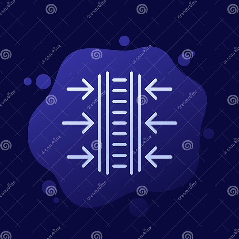 Thick, Thickness Icon in Line Design Stock Illustration - Illustration ...