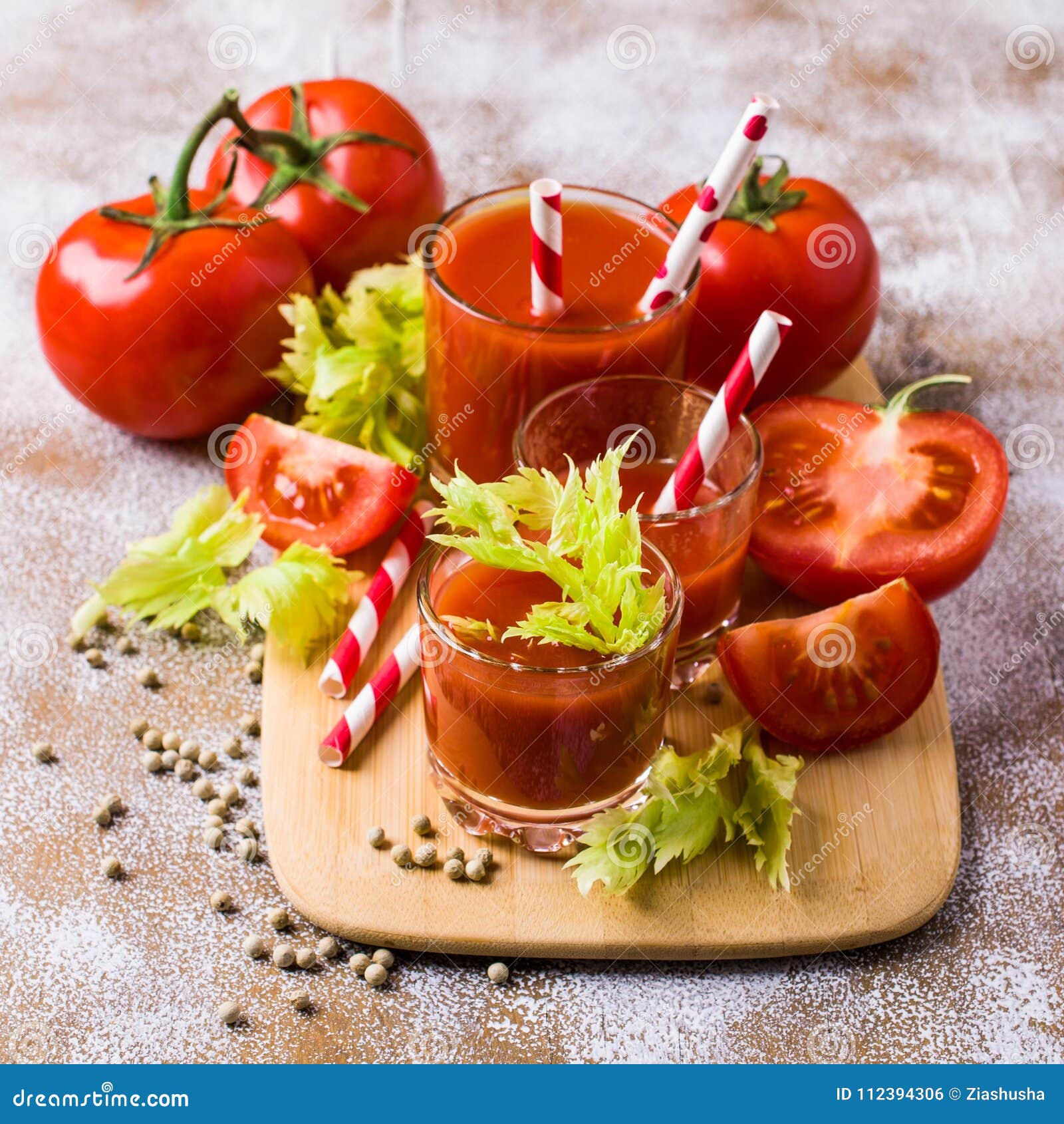 Thick Tomato Juice with Celery Stock Photo - Image of freshness ...