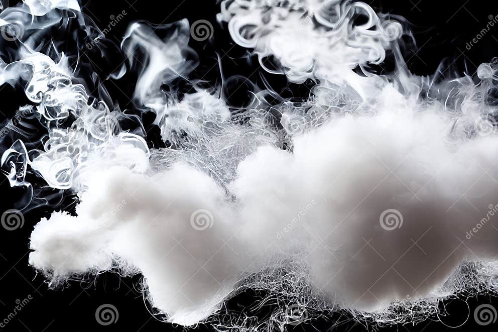 Thick White Smoke or Vapour Cloud Effect Stock Illustration ...
