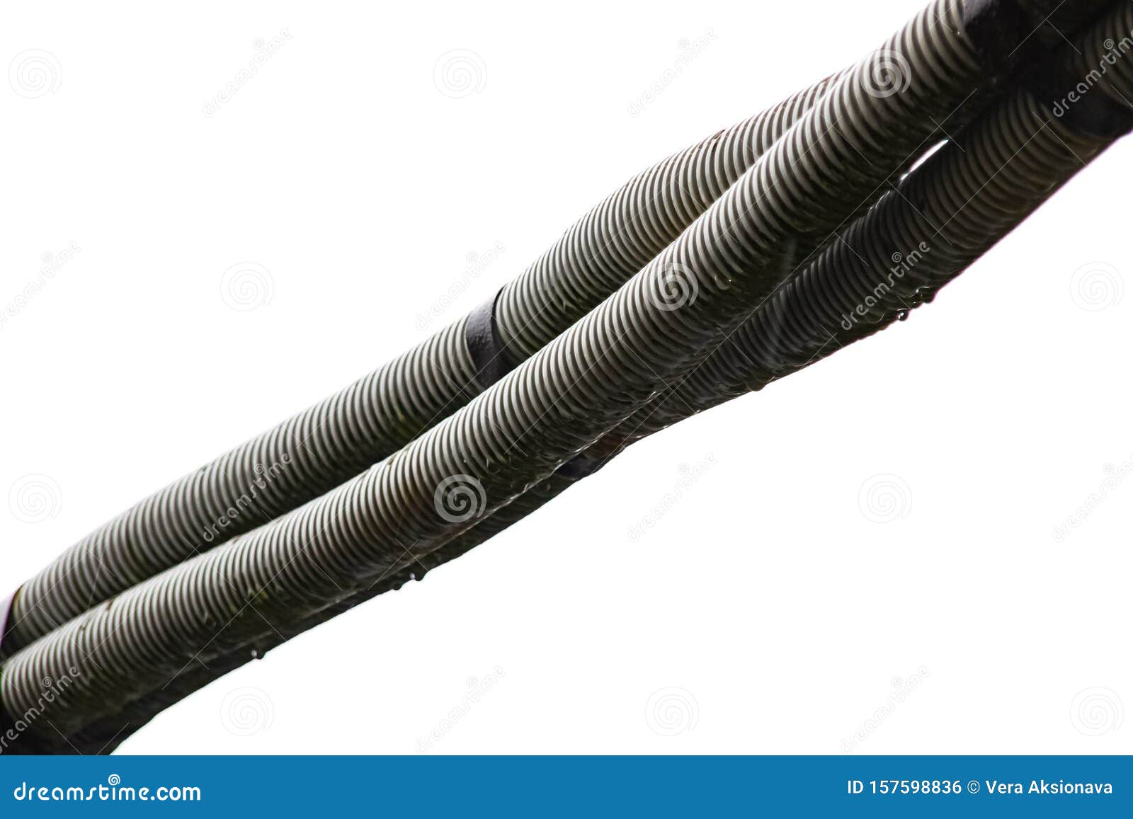 Thick Wires, Isolated on a White Background Stock Photo - Image of line ...
