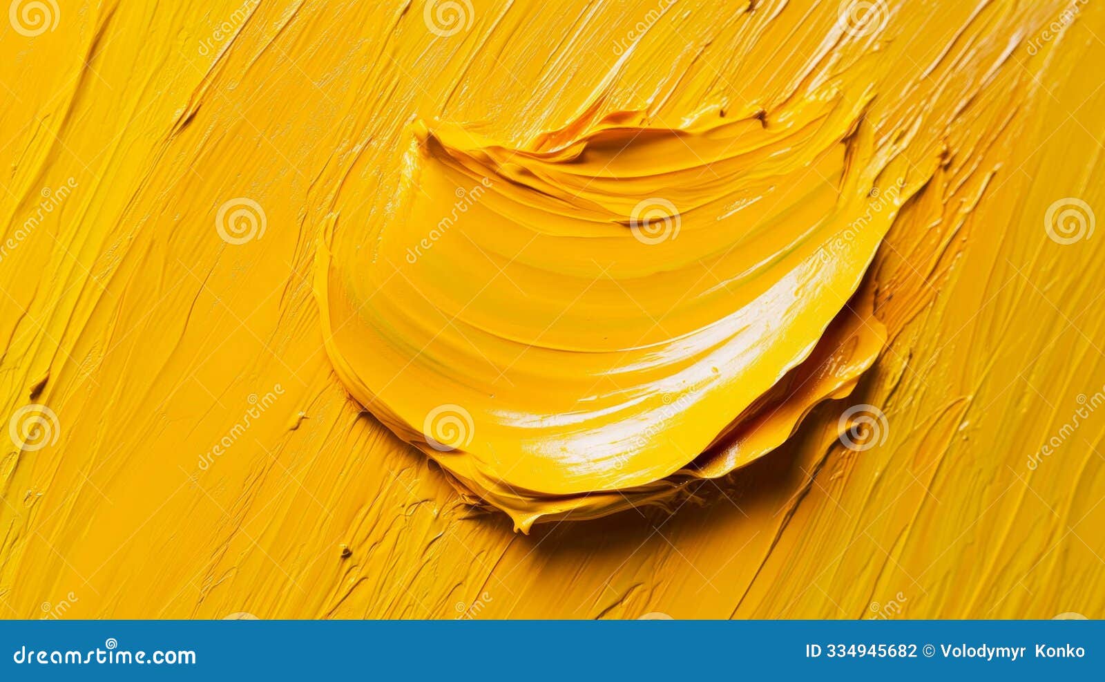 Thick Yellow Paint Texture with Brush Strokes, Artistic Abstract ...