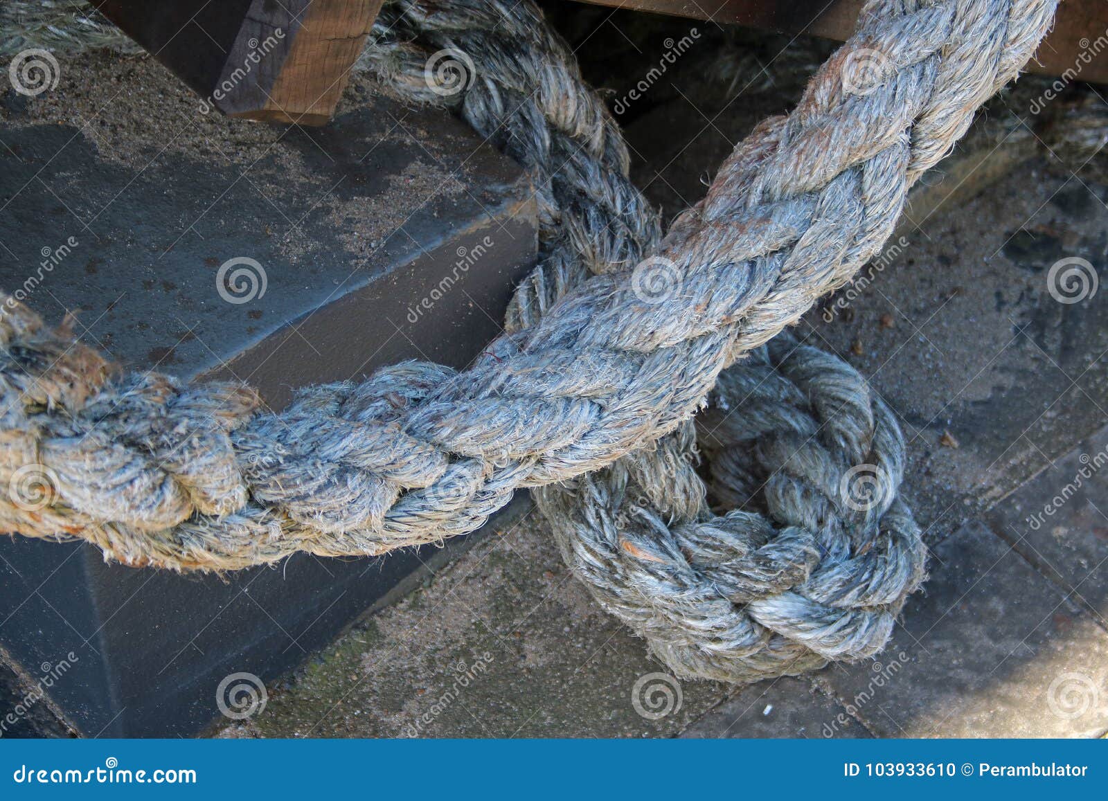 VIEW of THICK ROPE stock photo. Image of twisted, fraying - 103933610