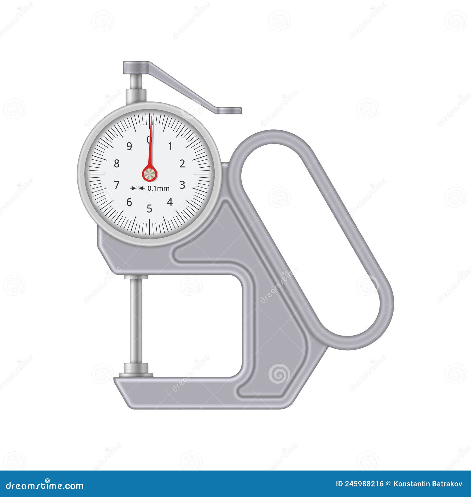 Thickness Gauge with Arrow Indicator. Stock Vector - Illustration of ...