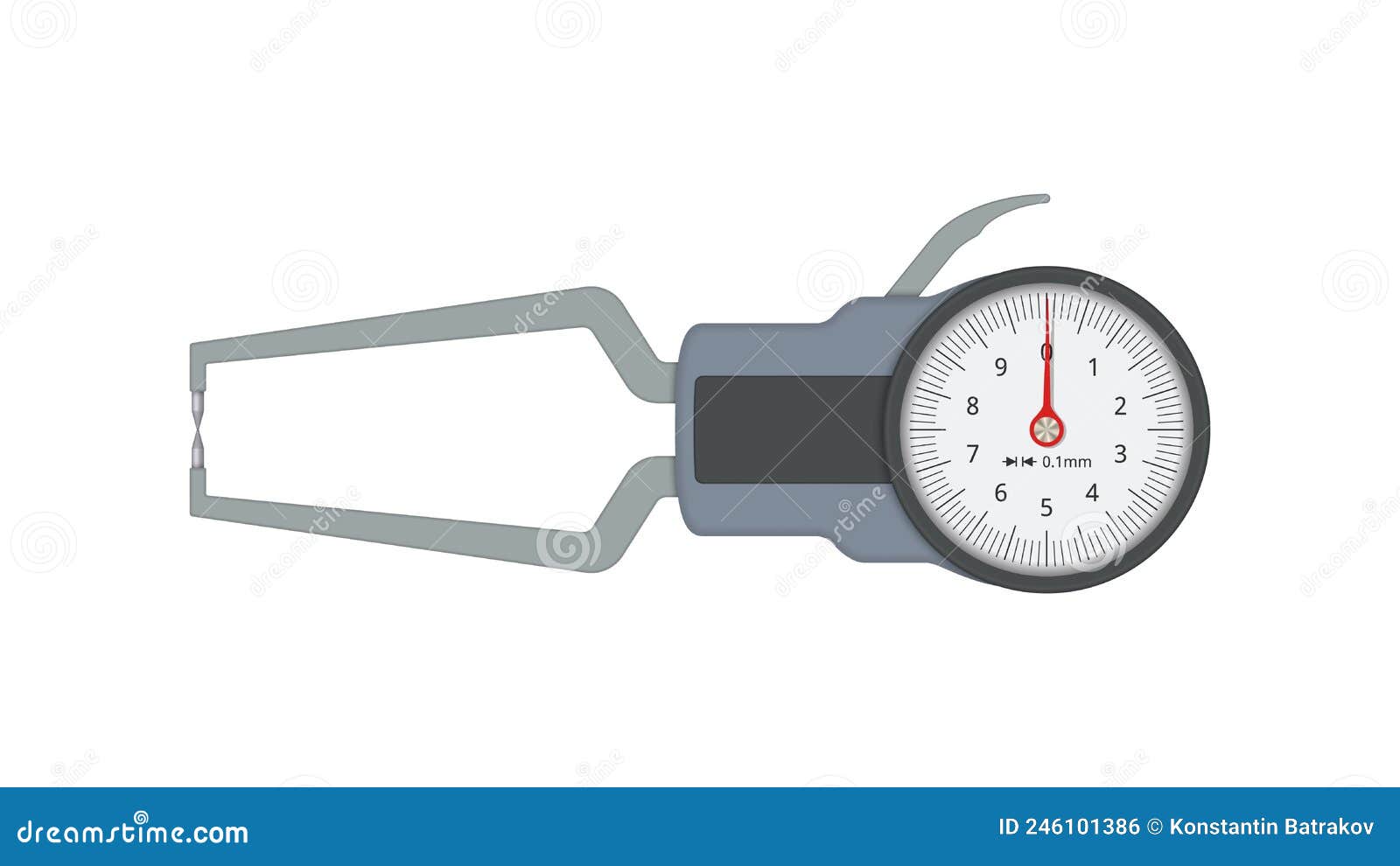 Thickness Gauge with Arrow Indicator. Stock Vector - Illustration of ...