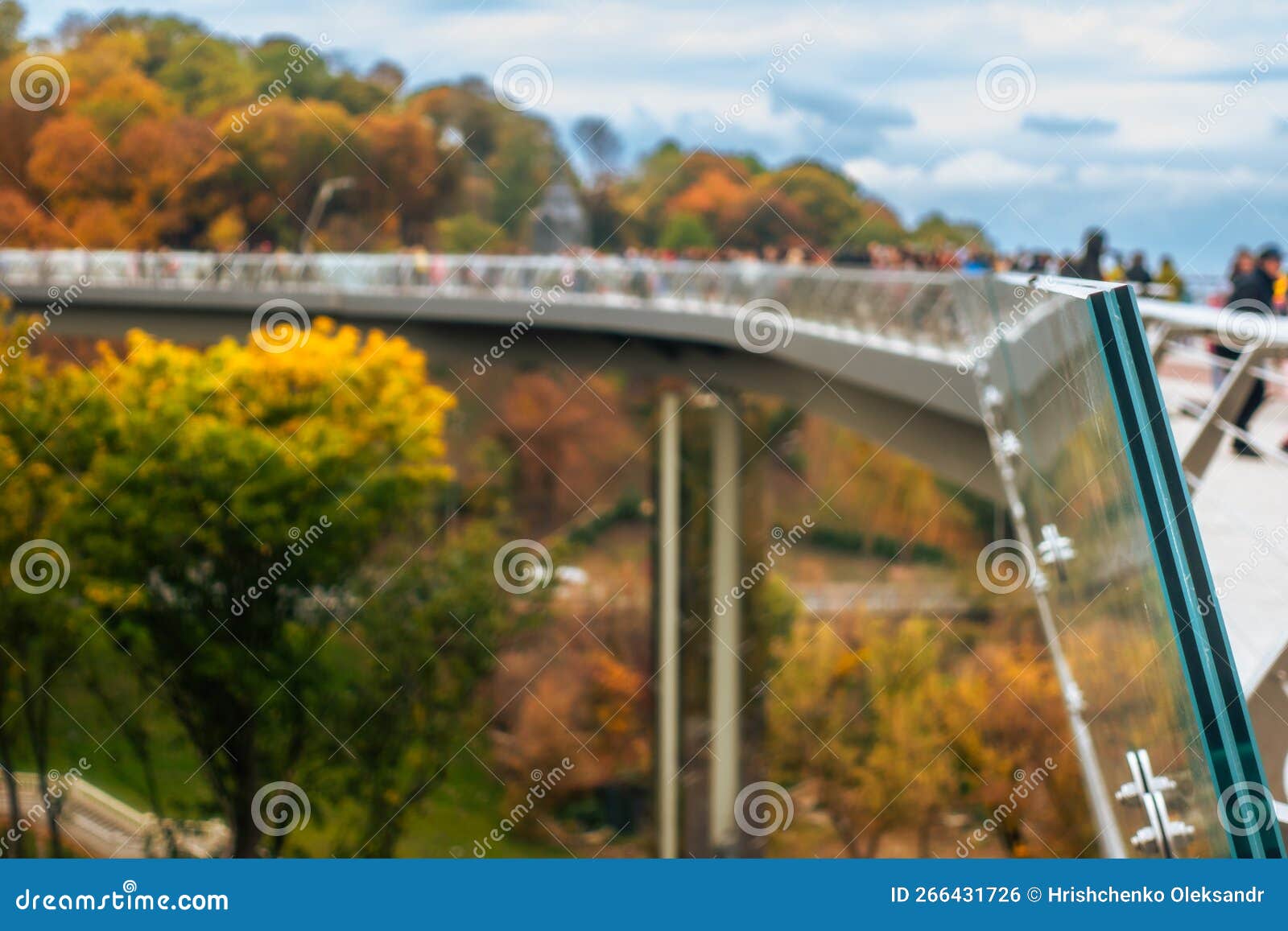 The Thickness of the Glass on the Glass Bridge in Kyiv Stock Photo ...