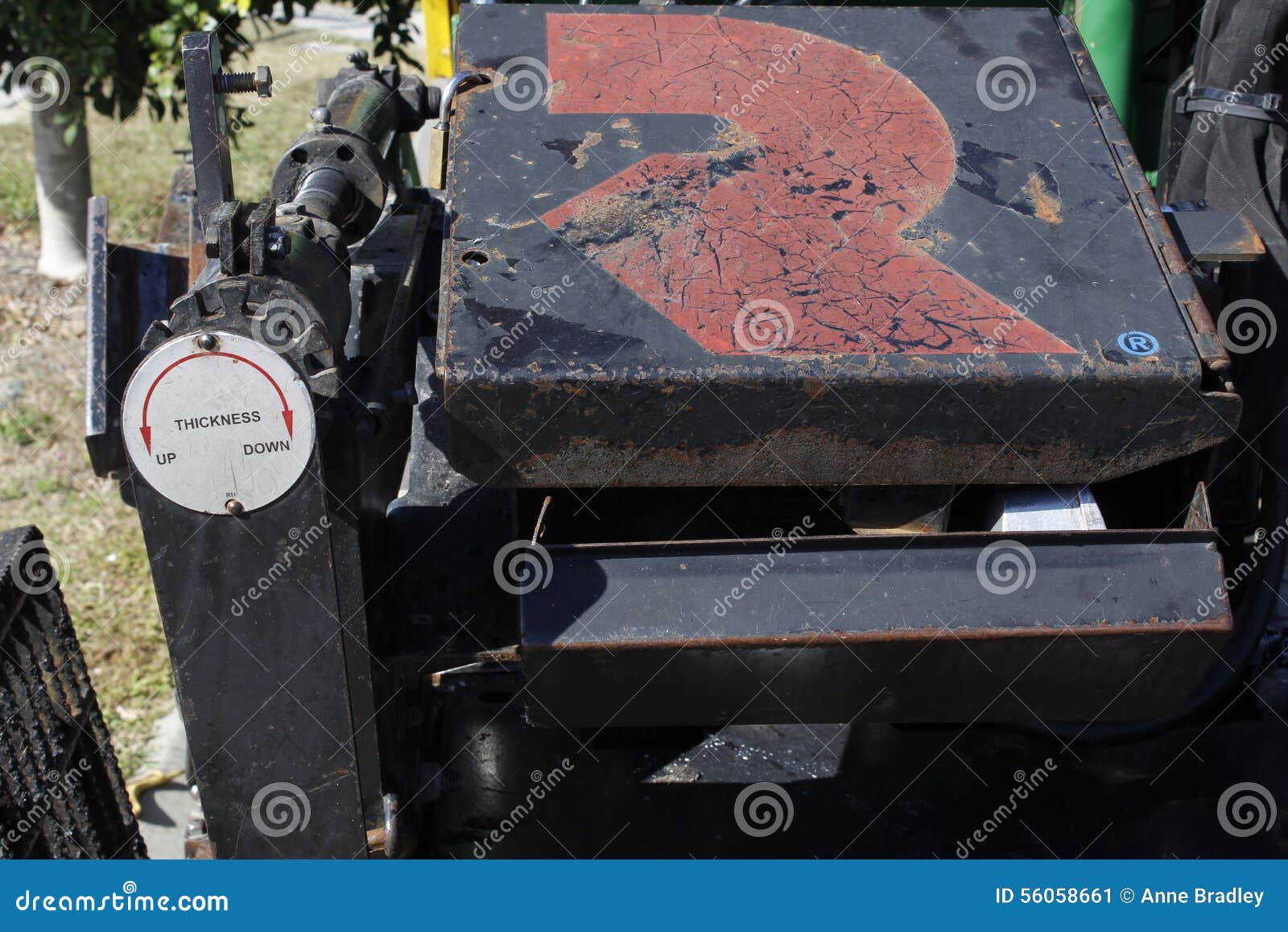 Thickness Guide on Asphalt Laying Machine Stock Image - Image of ...