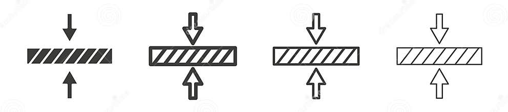 Thickness Icon Vector Set on White Background Stock Vector ...