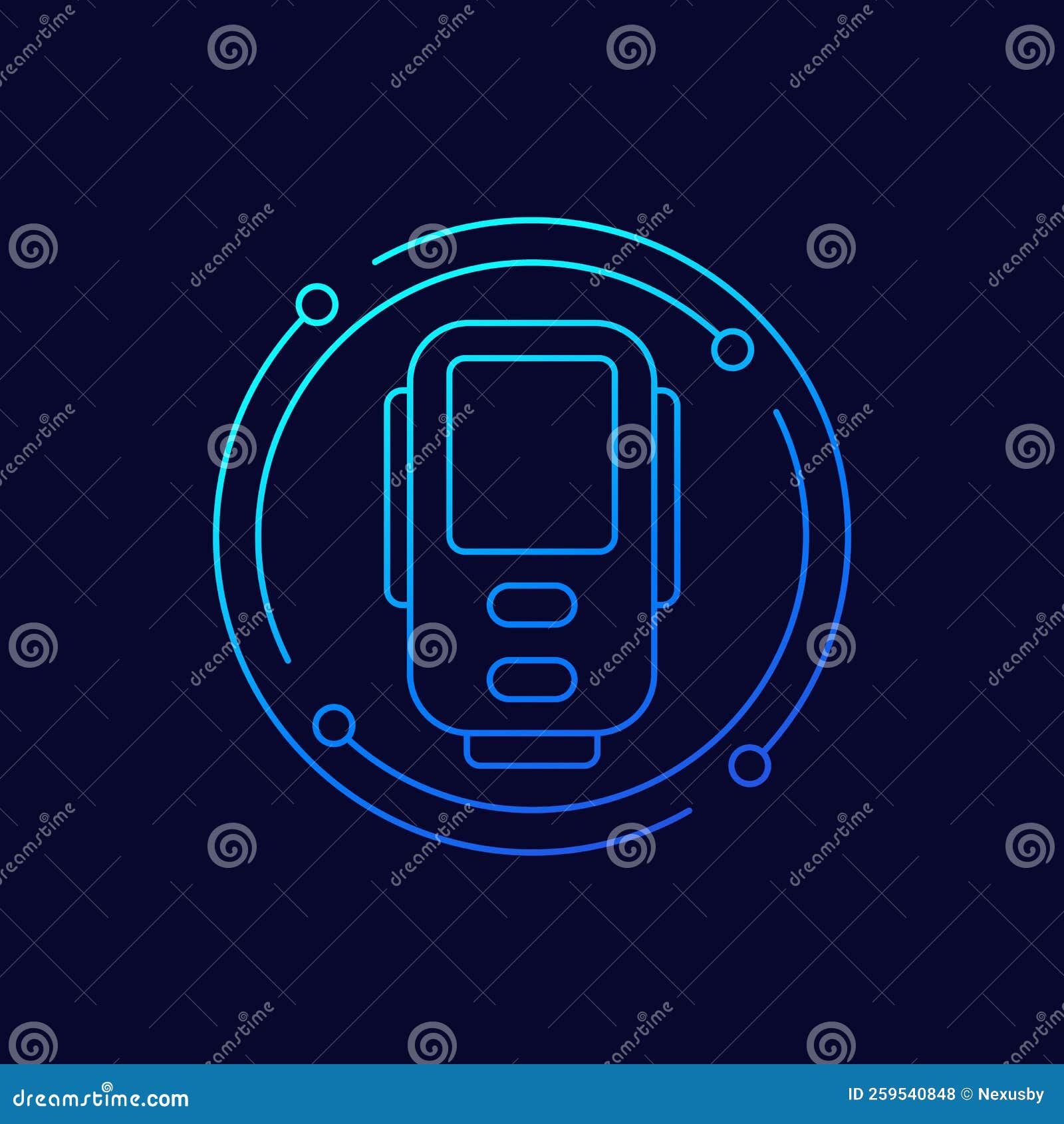 Thickness Meter Icon, Linear Design Stock Vector - Illustration of ...
