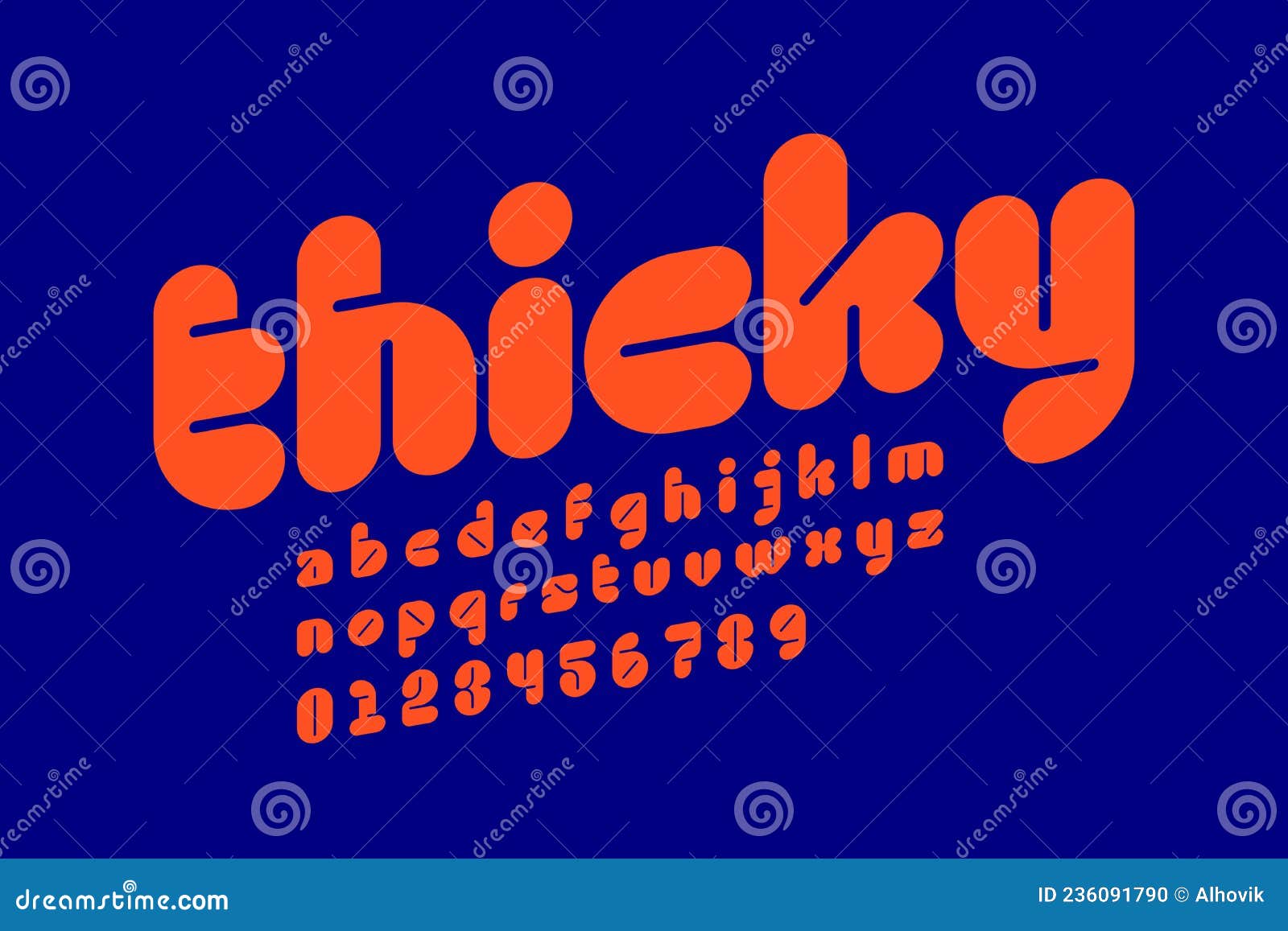 Thicky Style Modern Font Design Stock Vector - Illustration of ...