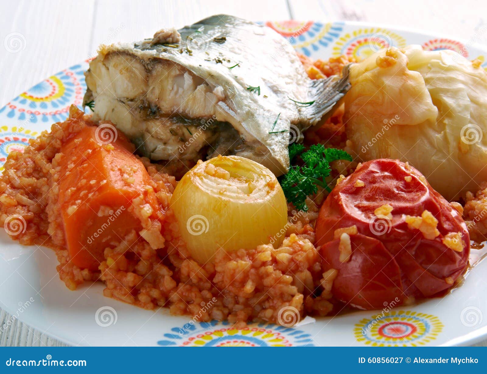 Thieboudienne image stock. Image du tomate, afrique, arachide - 60856027