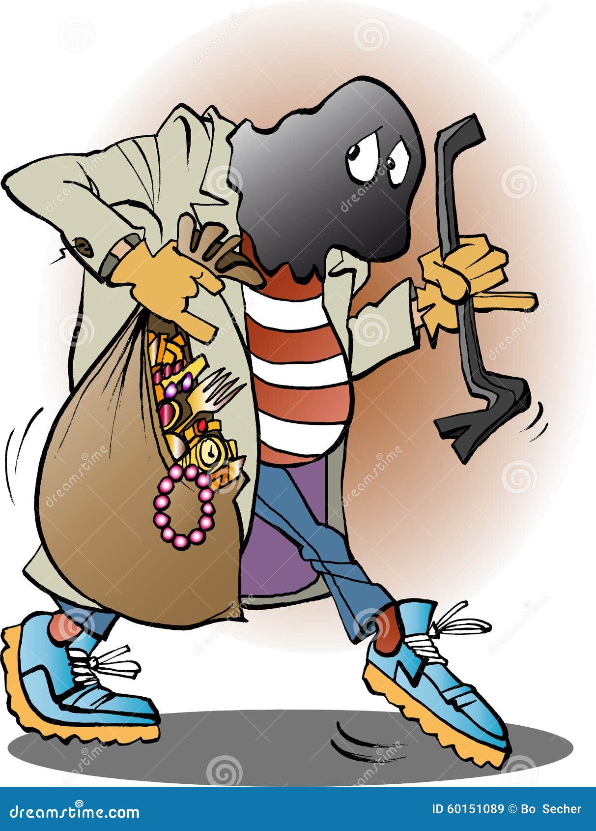 A thief in action stock vector. Illustration of criminal - 60151089