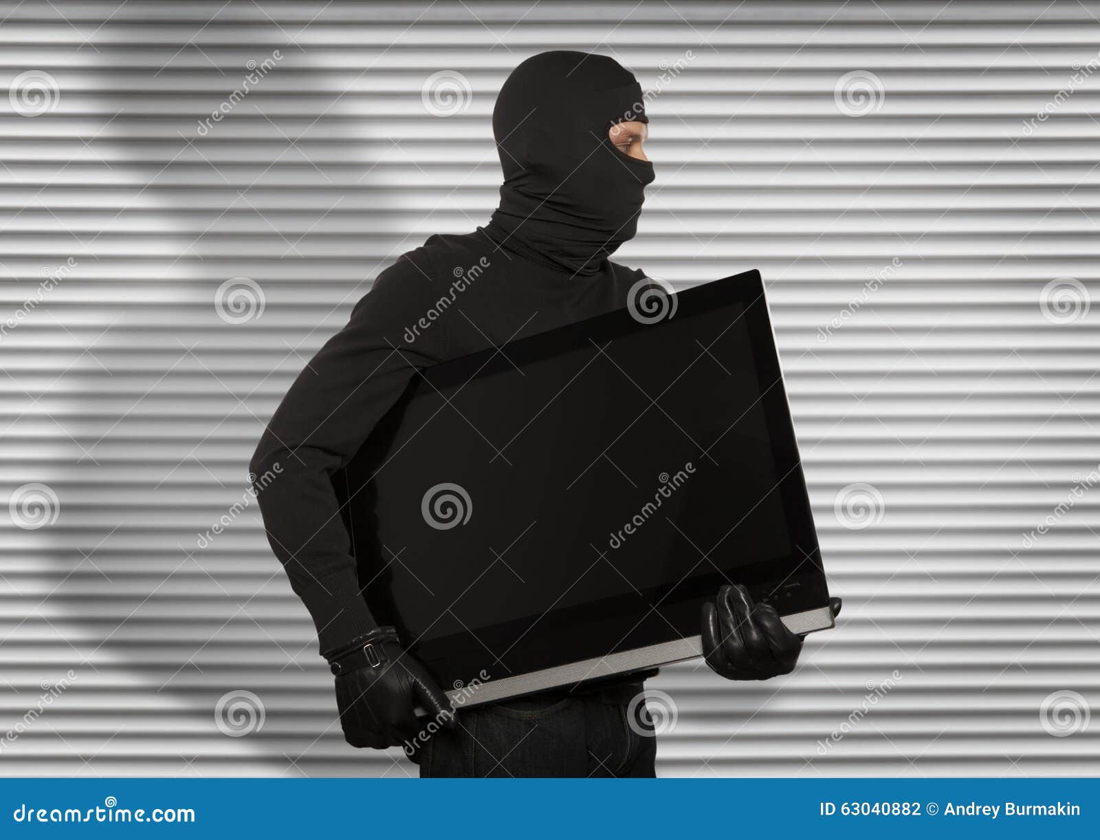 Thief with balaclava stock photo. Image of disguise, aggression - 63040882