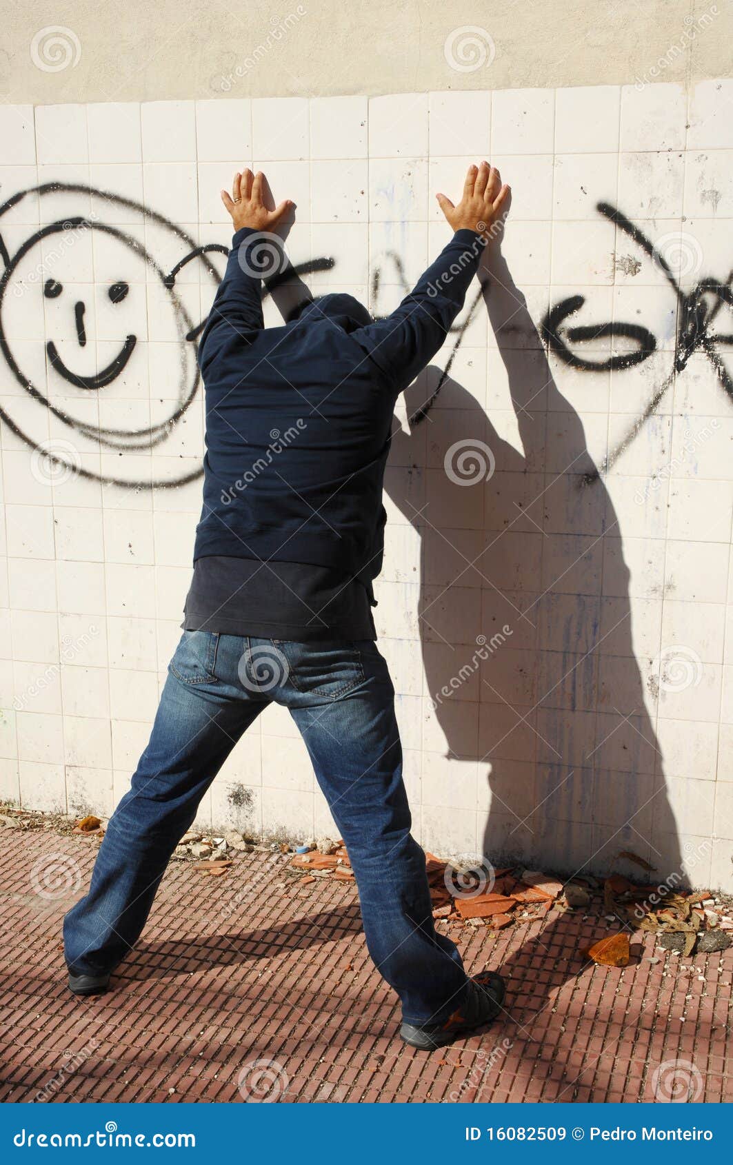 Thief being arrested stock image. Image of offender, mischief - 16082509